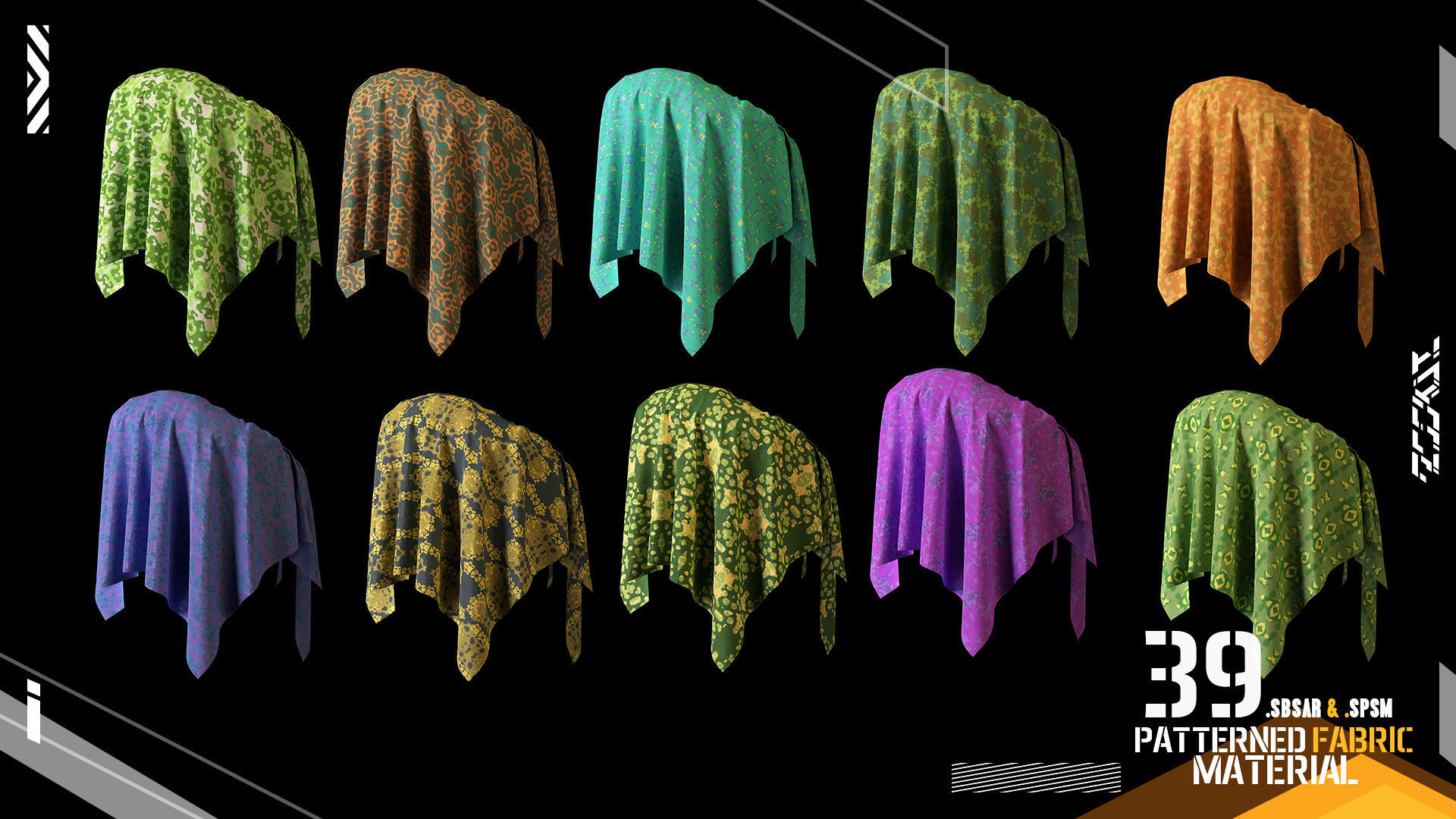 39 patterned fabric material sbsar and spsm free Texture | CGTrader