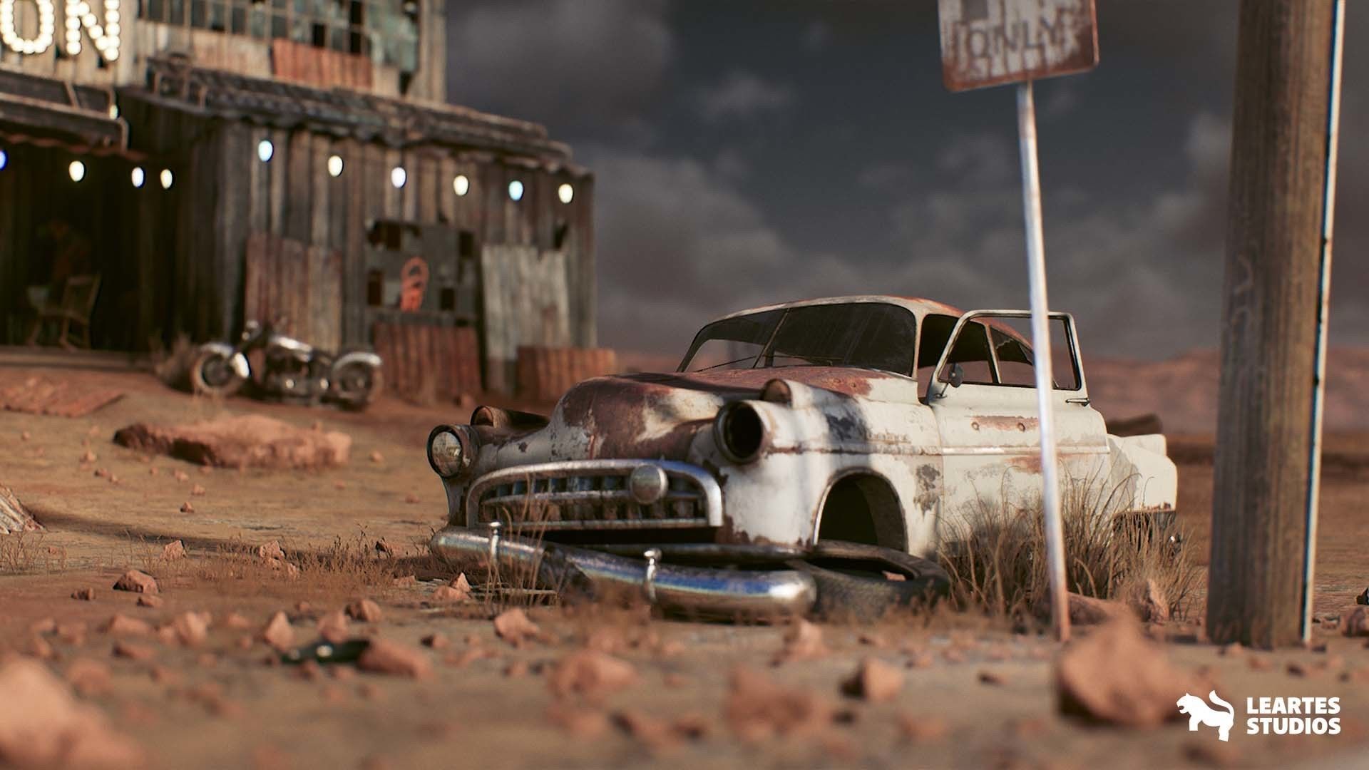 3D model Retropunk Saloon Environment VR / AR / low-poly | CGTrader