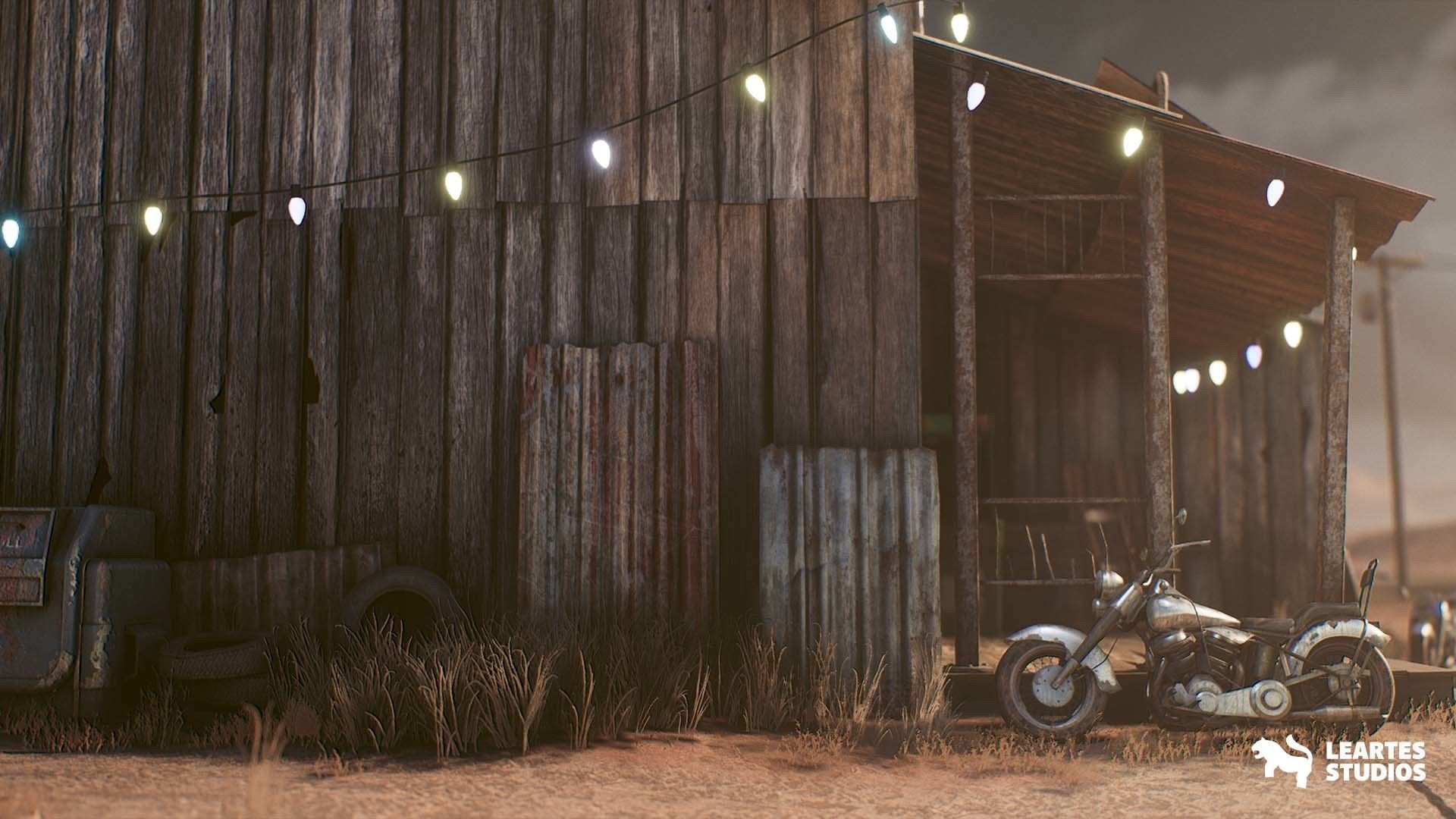 3D model Retropunk Saloon Environment VR / AR / low-poly | CGTrader