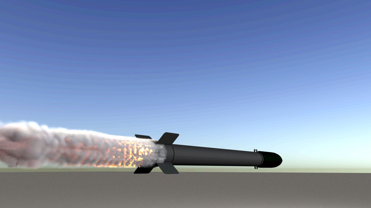 5 Inch MK1 FFAR Rocket incl Smoke trail 3D model | CGTrader