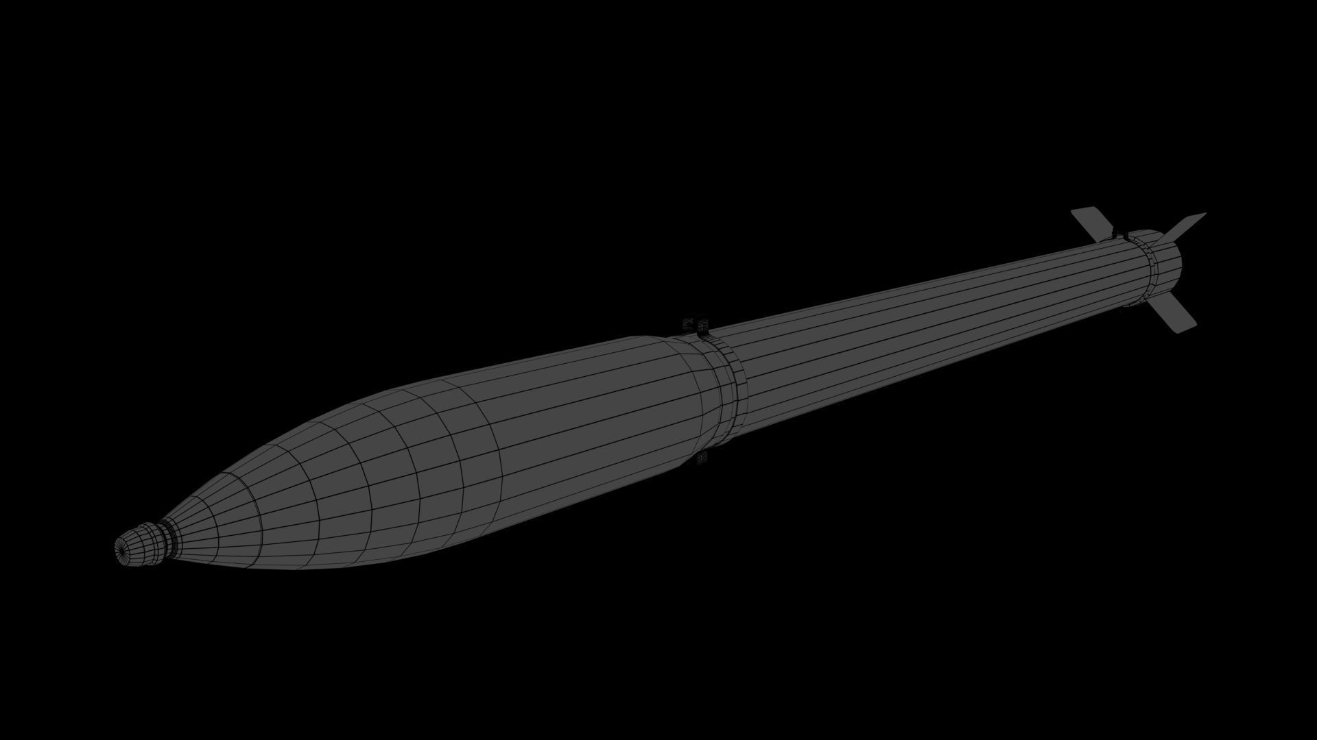 5 Inch MK1 FFAR Rocket incl Smoke trail 3D model | CGTrader