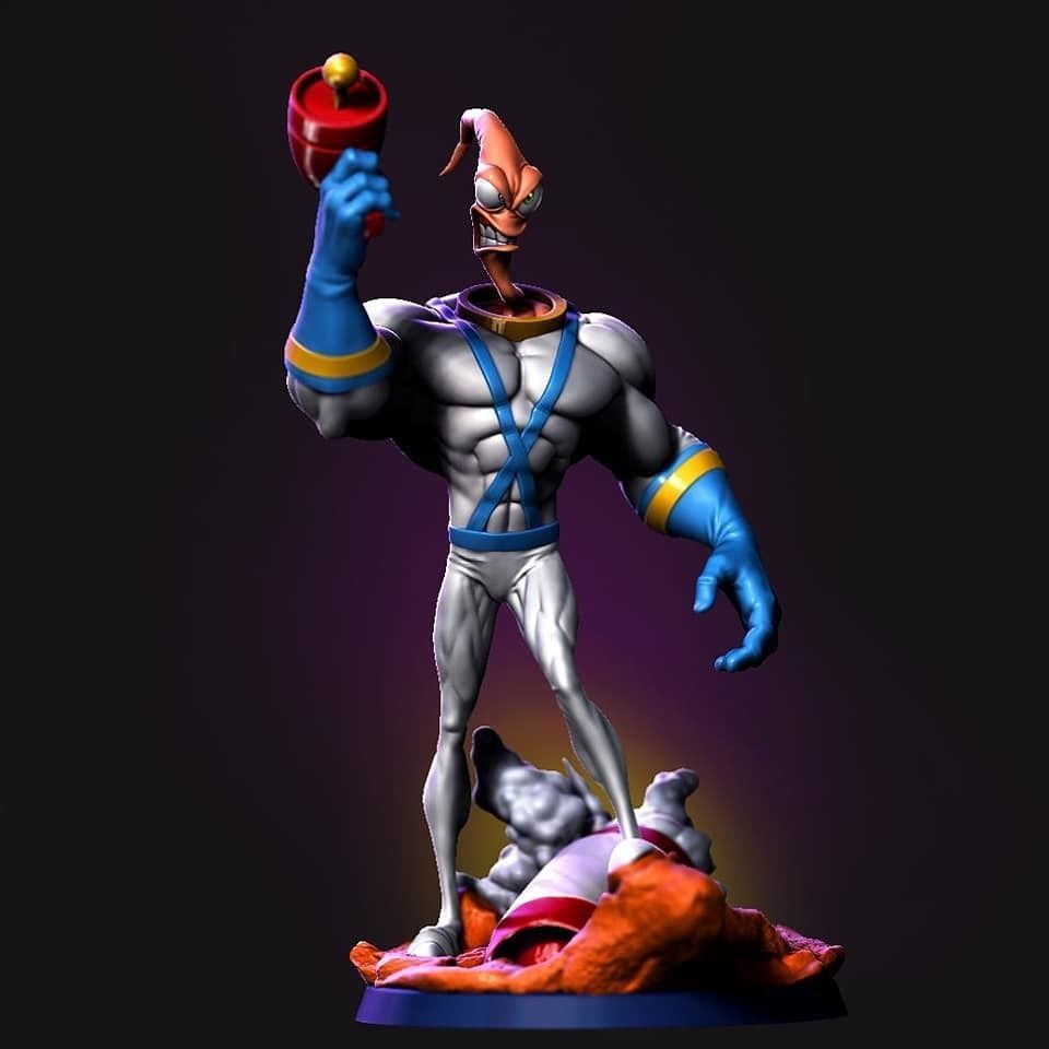 EarthWorm Jim 3D model 3D printable | CGTrader