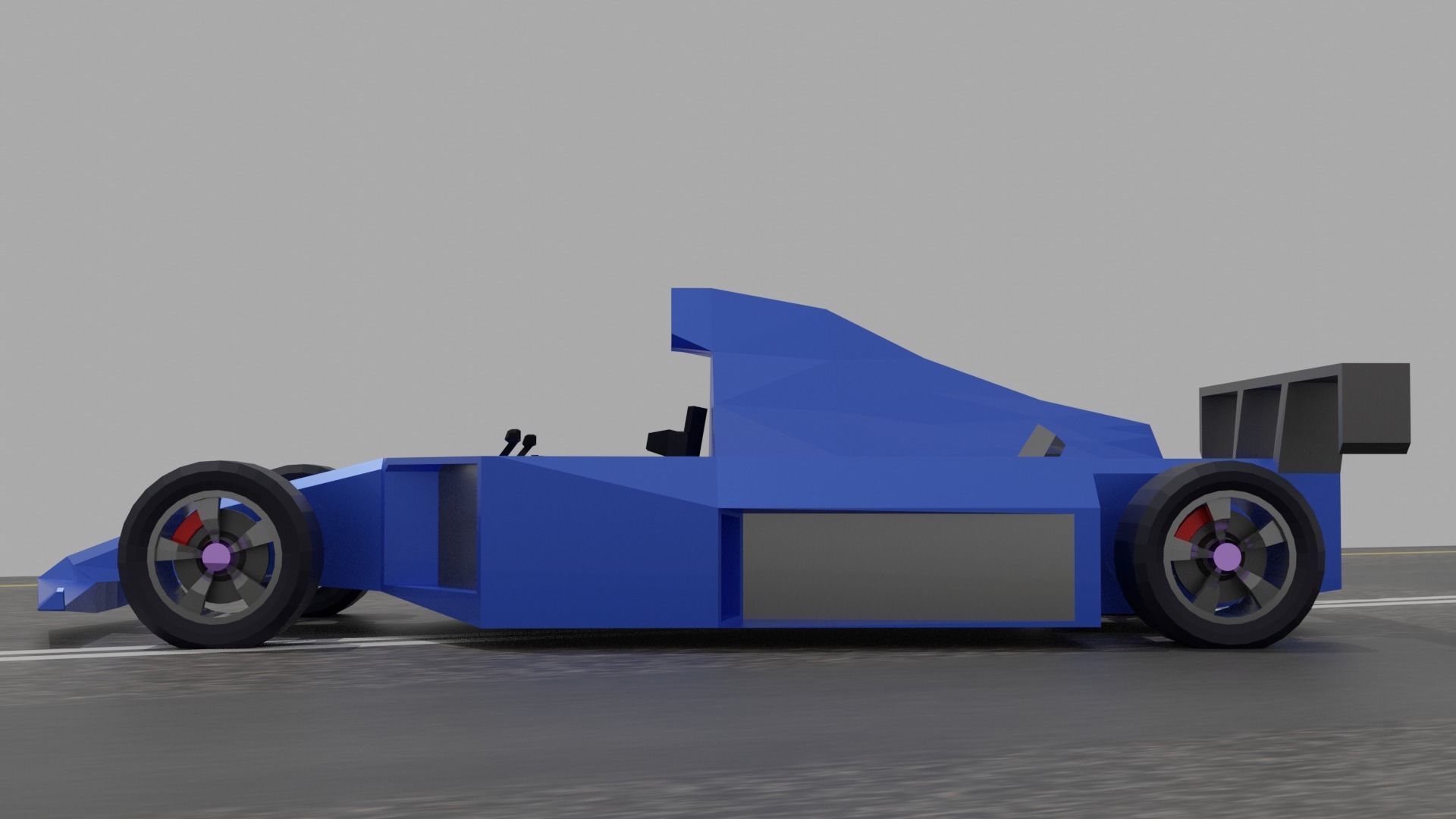 3D model Racecar 3D Model racing car on road VR / AR / low-poly | CGTrader