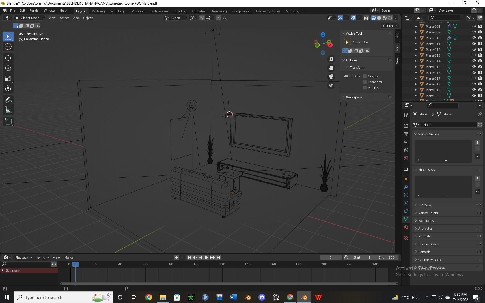 Isometric room free VR / AR / low-poly 3D model | CGTrader