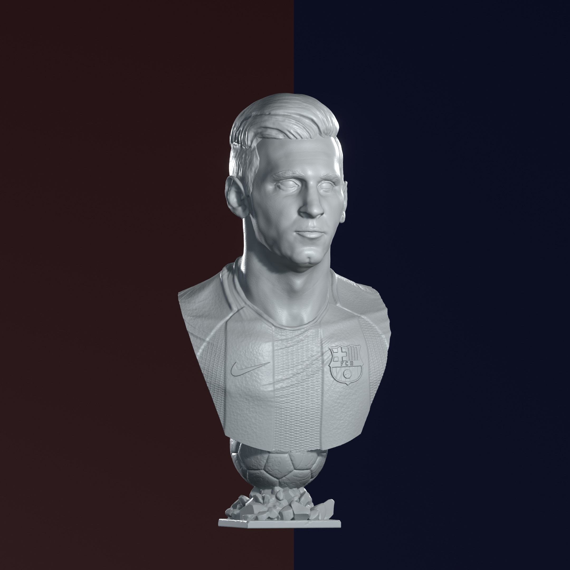 Lionel Messi 3d bust for printing 3D model 3D printable | CGTrader