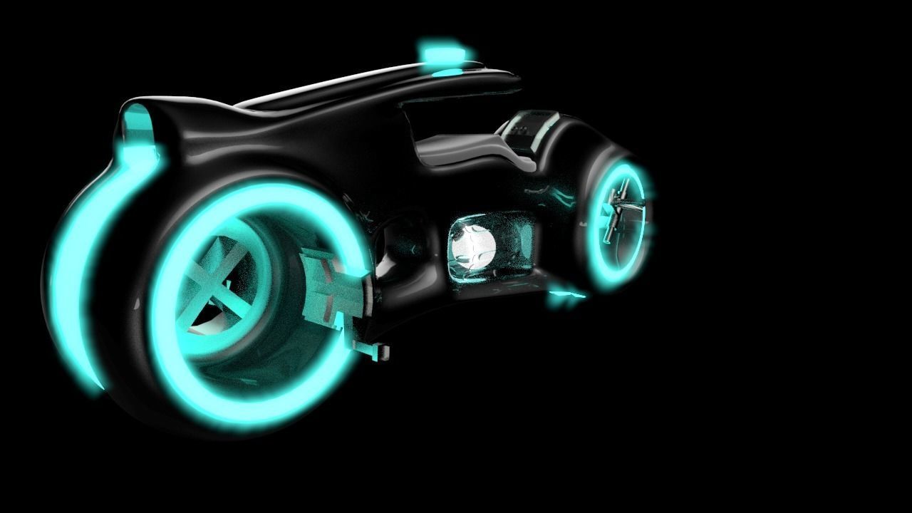 3D model tron inspired bike VR / AR / low-poly | CGTrader