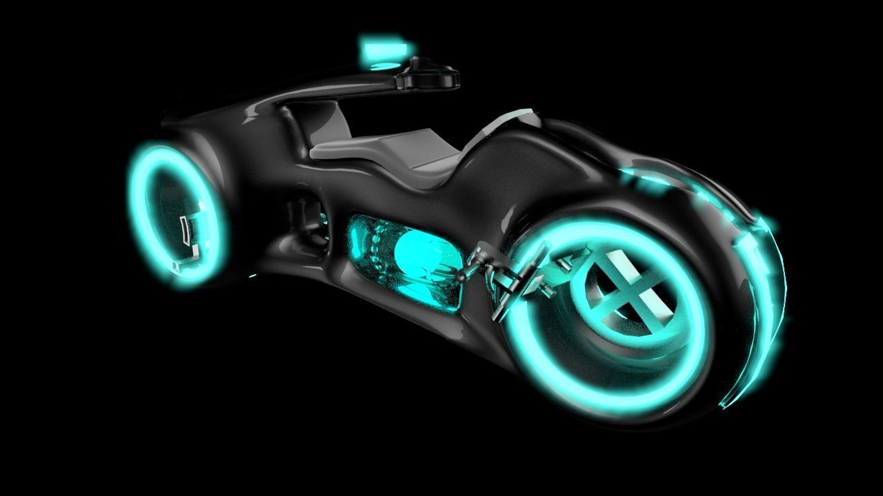 3D model tron inspired bike VR / AR / low-poly | CGTrader