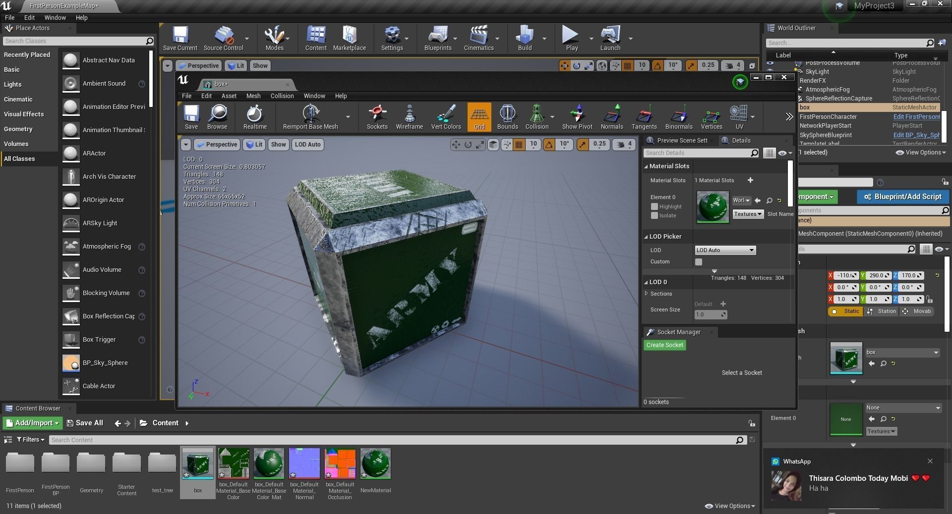 3D model Army Crate PBR low-poly Game Prop Low-poly 3D model VR / AR ...