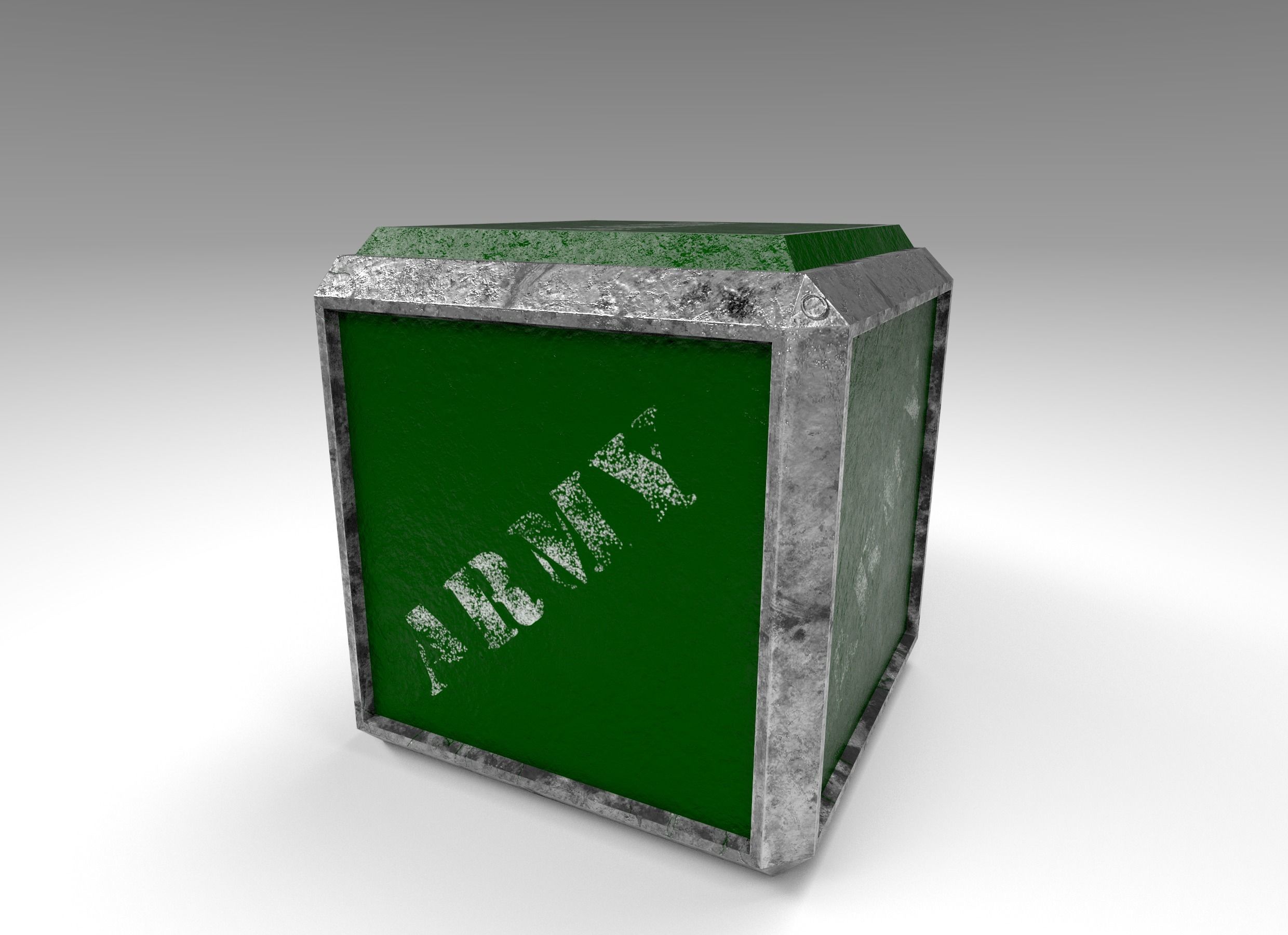 3D model Army Crate PBR low-poly Game Prop Low-poly 3D model VR / AR ...
