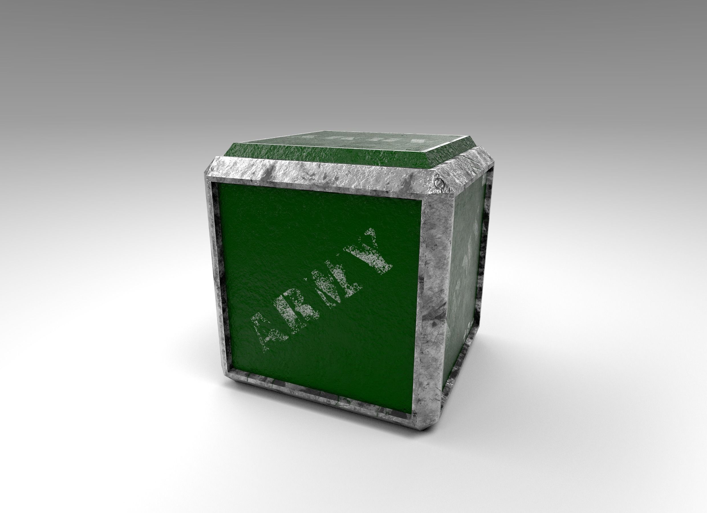 3D model Army Crate PBR low-poly Game Prop Low-poly 3D model VR / AR ...
