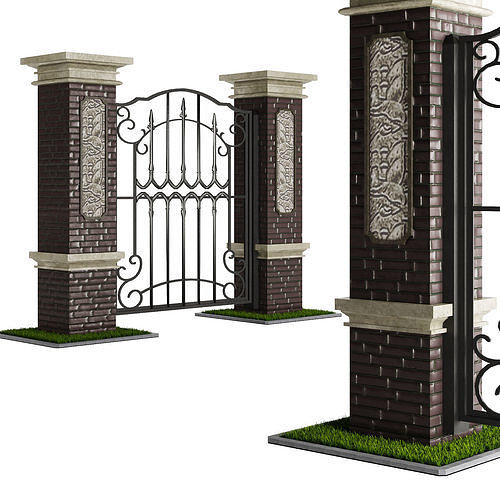 Classic Gate for Villa 002 3D model | CGTrader