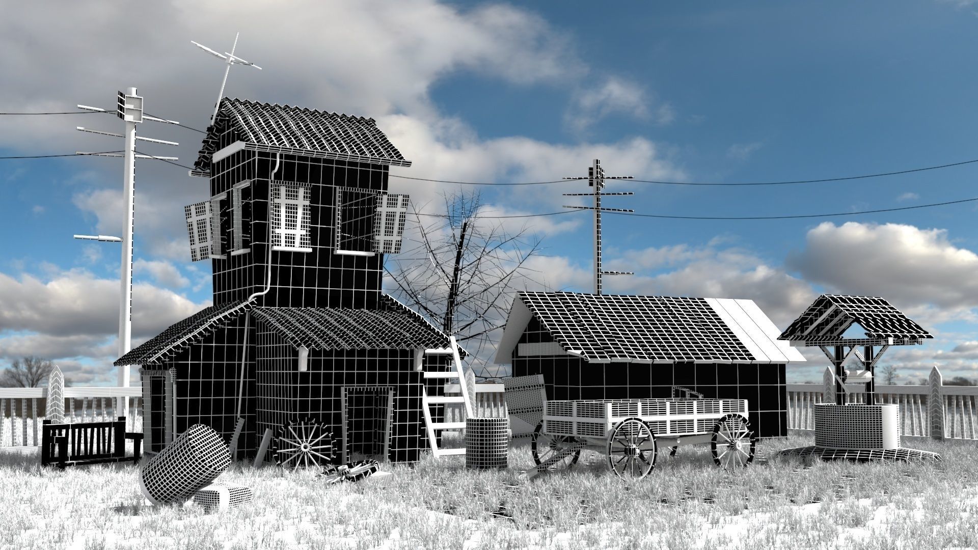 3D model BG Enviroment 3D Model VR / AR / low-poly | CGTrader