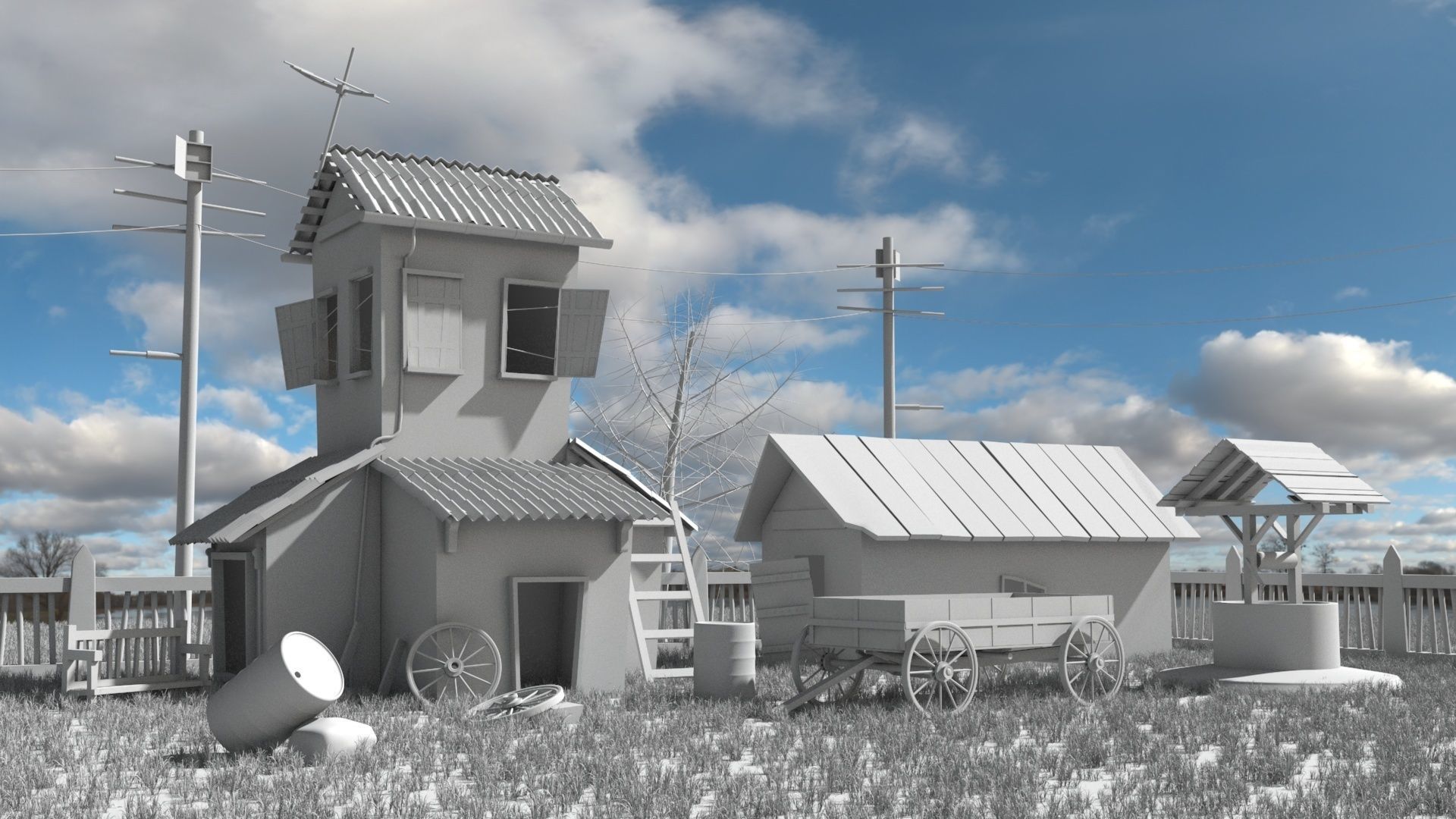 3D model BG Enviroment 3D Model VR / AR / low-poly | CGTrader