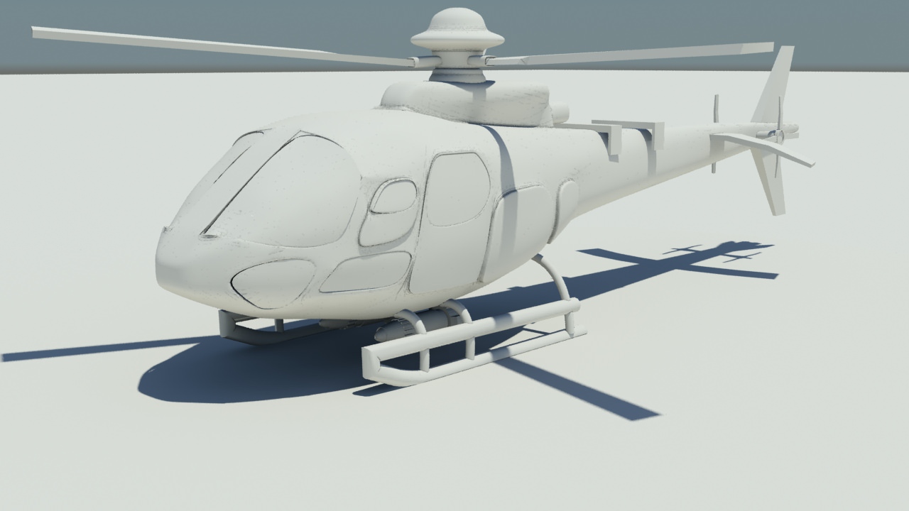 3D model low poly euro helicopter VR / AR / low-poly | CGTrader