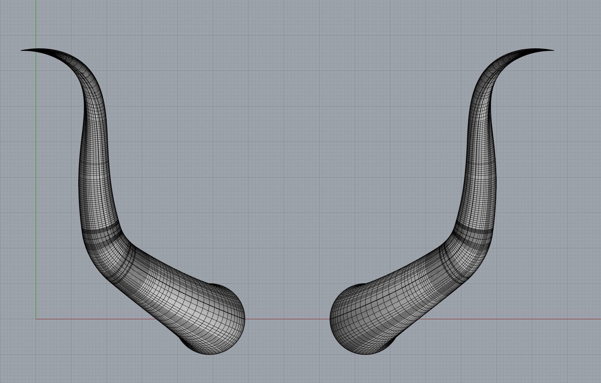 Horns01 pair of horns 3D model 3D printable | CGTrader