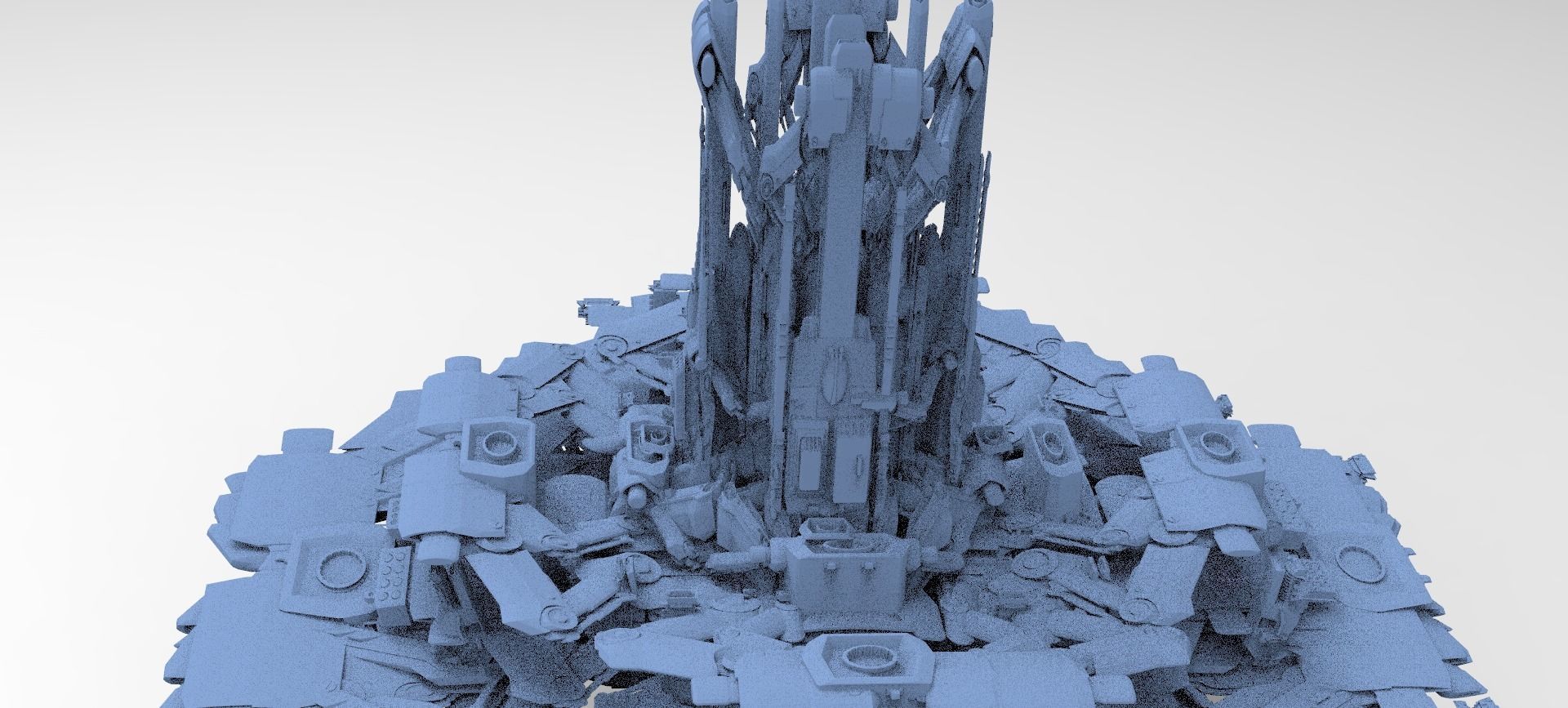 Advanced Ancient Civilization Ship architecture Tower platform 3D model ...