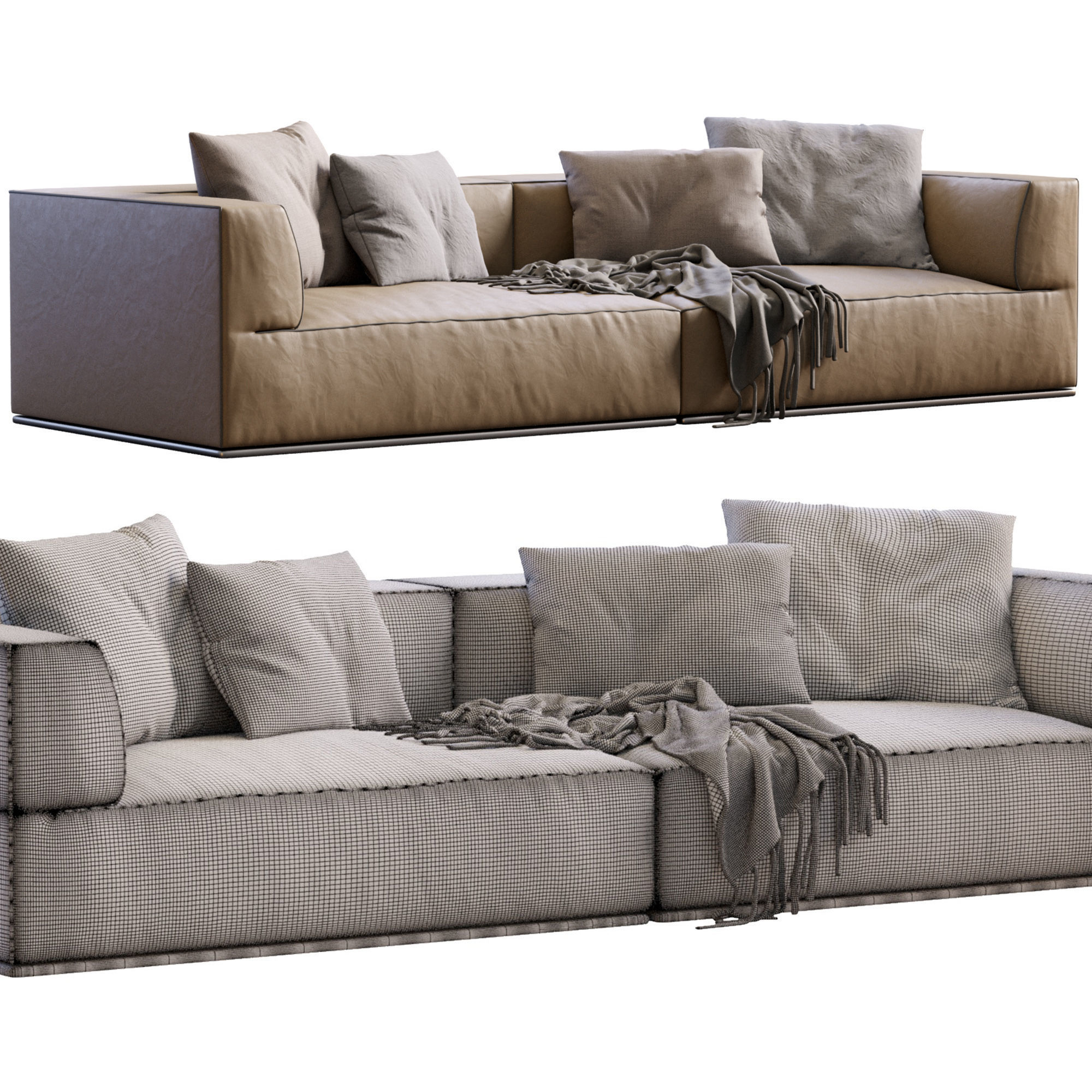 Sofa Perry By Flexform 3D model | CGTrader