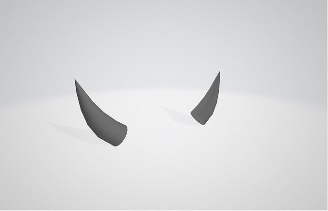 horns obj pair of free VR / AR / low-poly 3D model | CGTrader