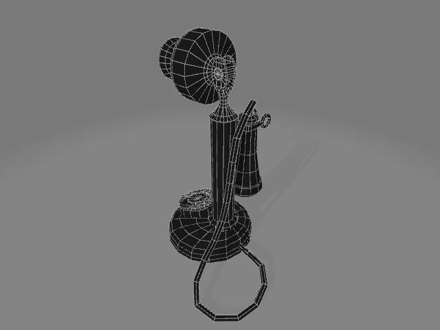 3D model Old-Time Dial Phone VR / AR / low-poly | CGTrader