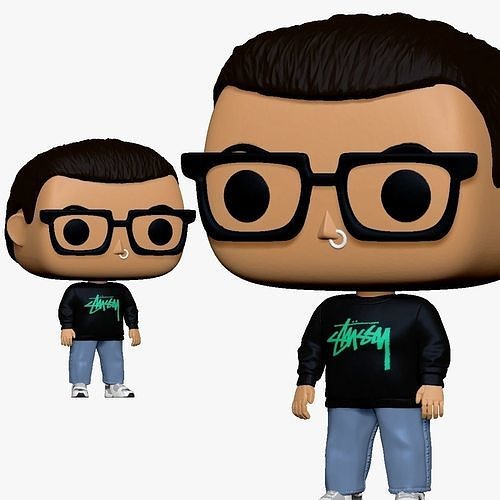 001164 big head toy hipster ring in nose 3D model | CGTrader