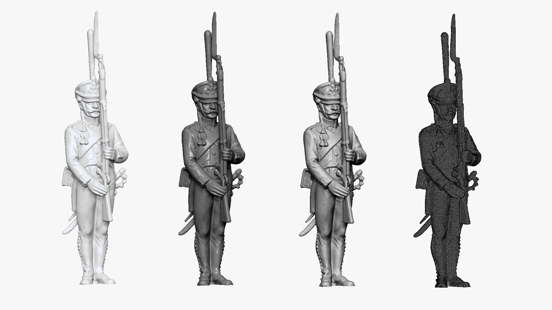 001182 musketeer 3d print ready 3D model 3D printable | CGTrader