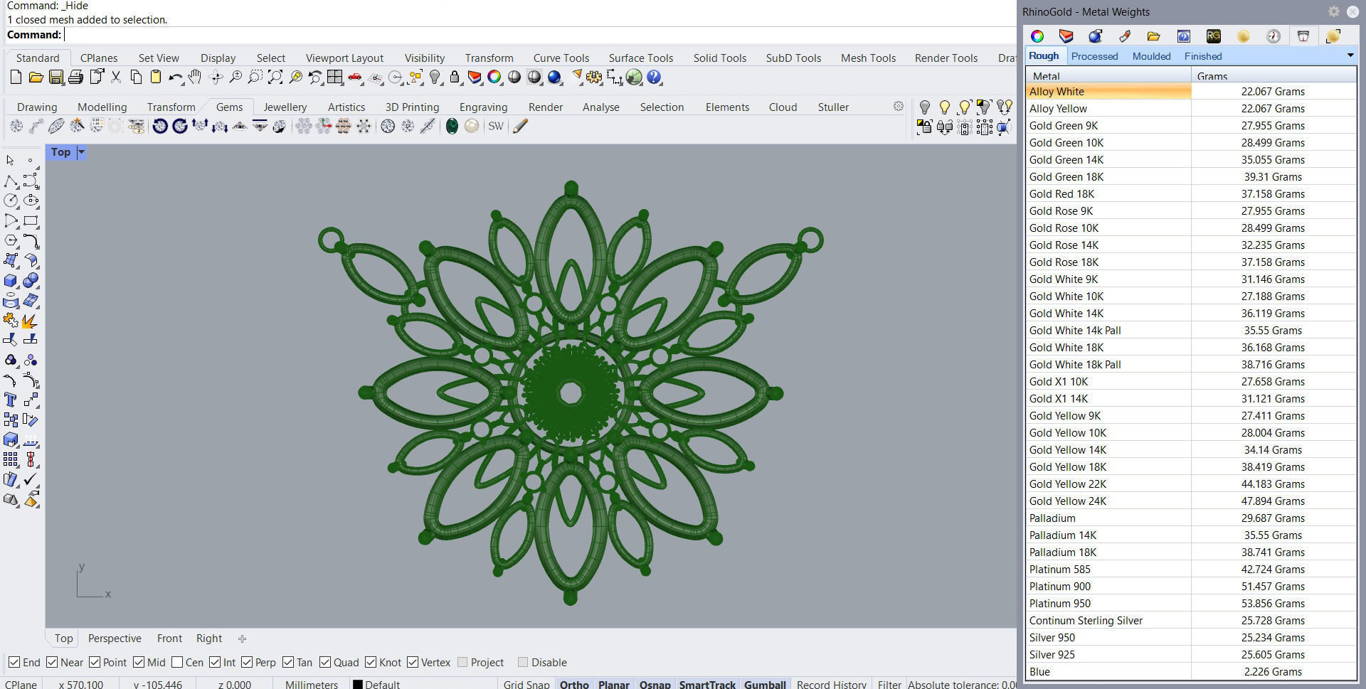 Jewelry set 008 Royal jewels printable model 3D model 3D printable ...