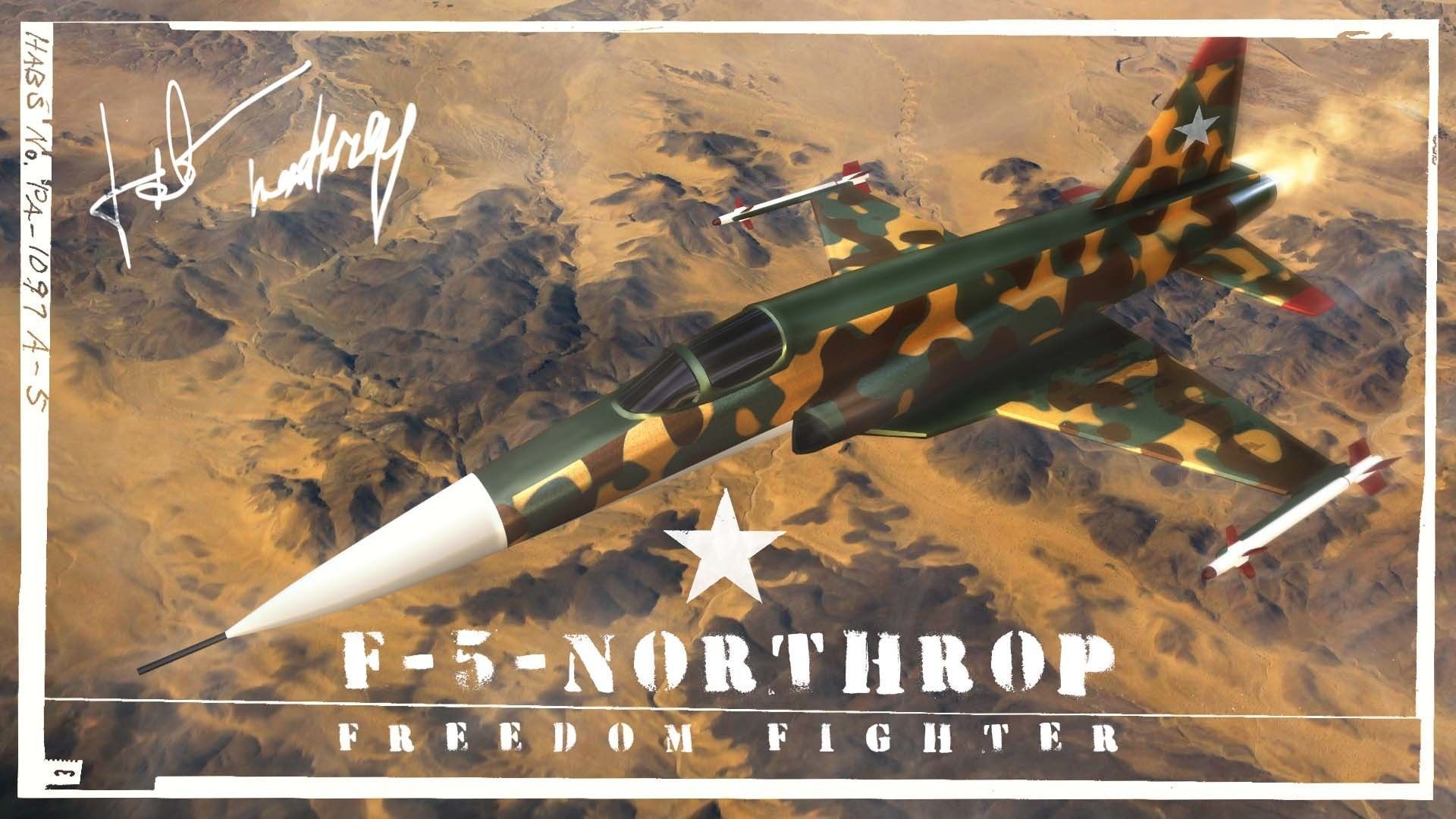 Modern Fighter Jet - Northrop F-5 Freedom Fighter 3D model 3D printable ...