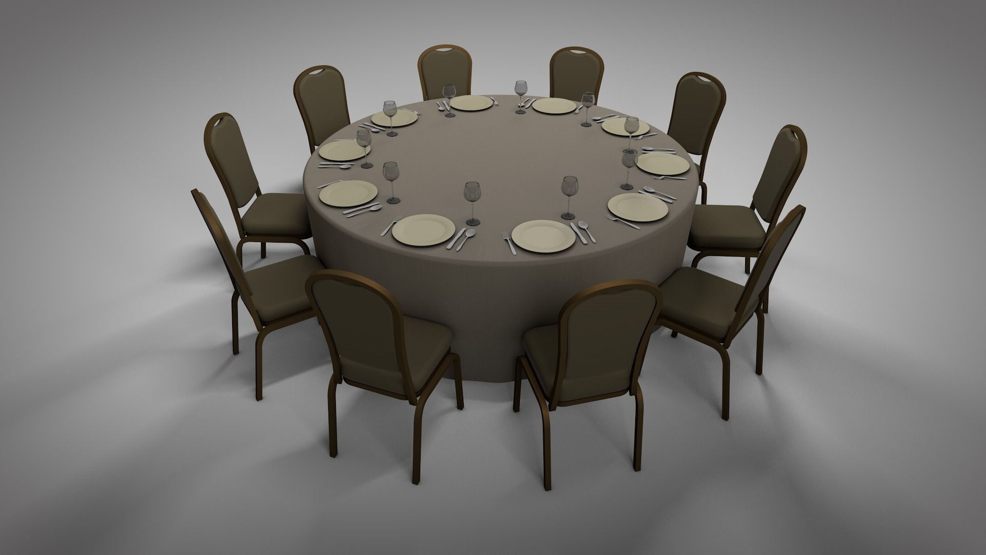 Gala Dinner Setup free VR / AR / low-poly 3D model | CGTrader