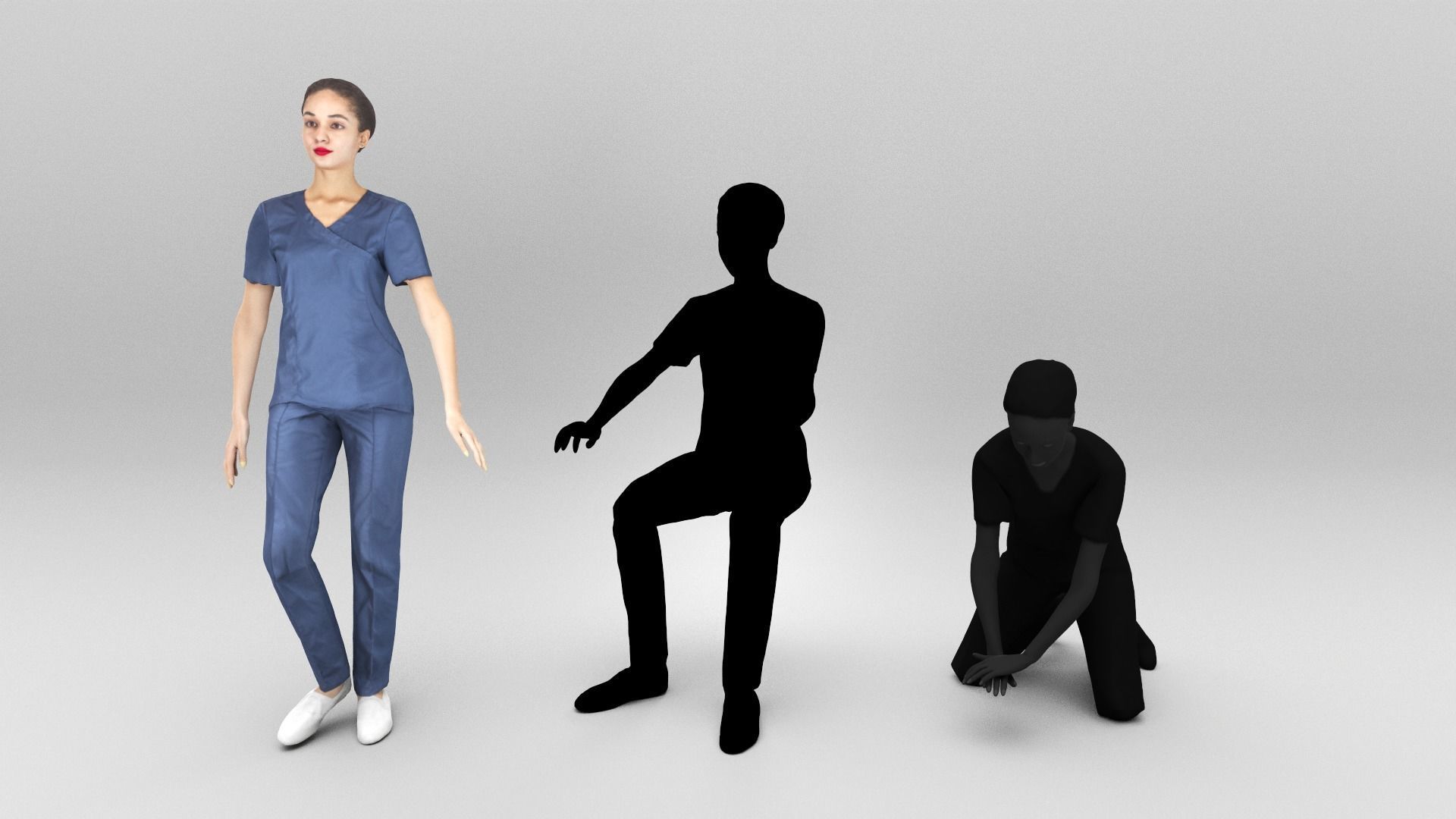 3D model Animated medical nurse 352 VR / AR / low-poly | CGTrader