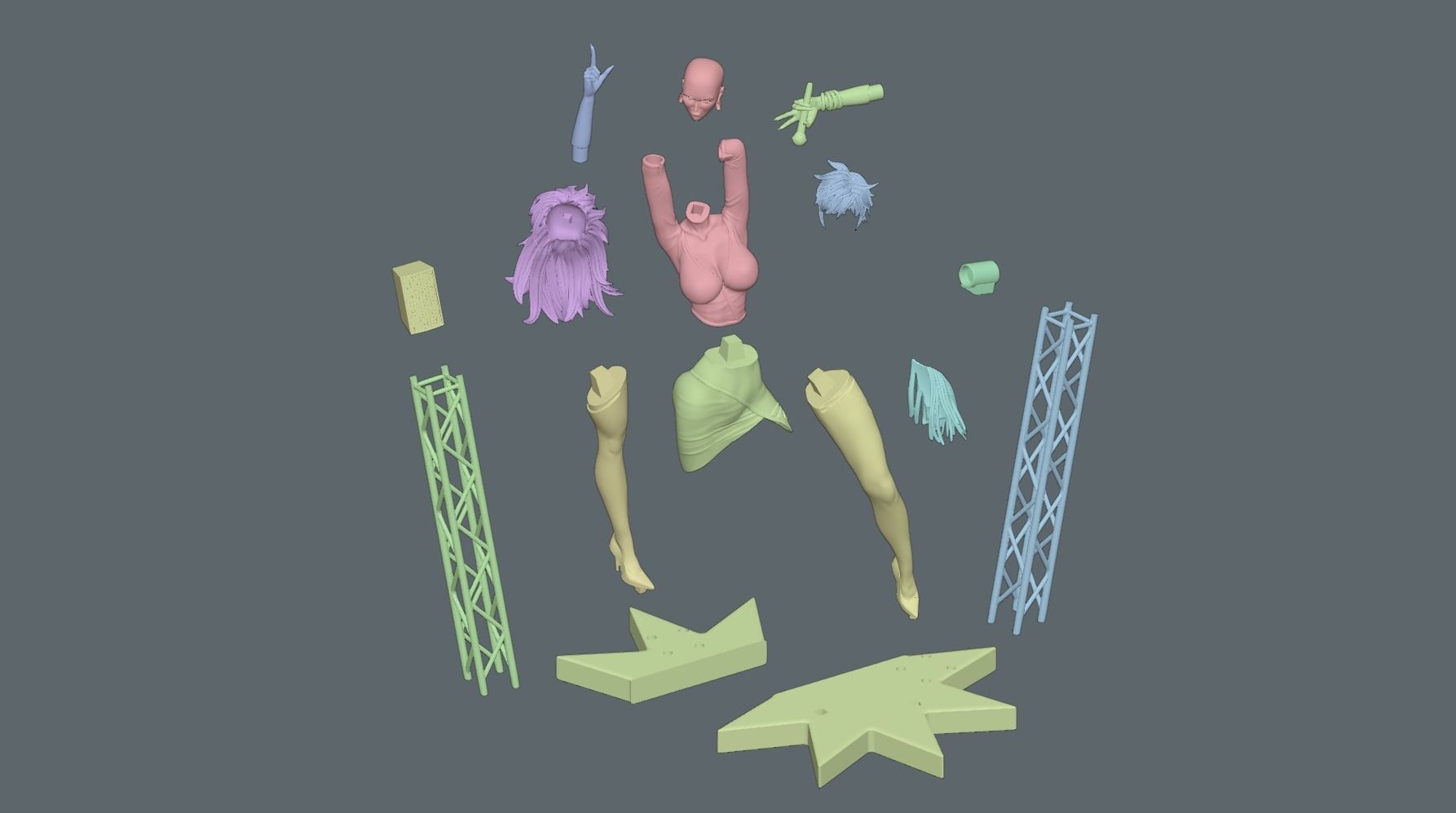 Jem and the Holograms - 1to10 STL file 3D model 3D printable | CGTrader
