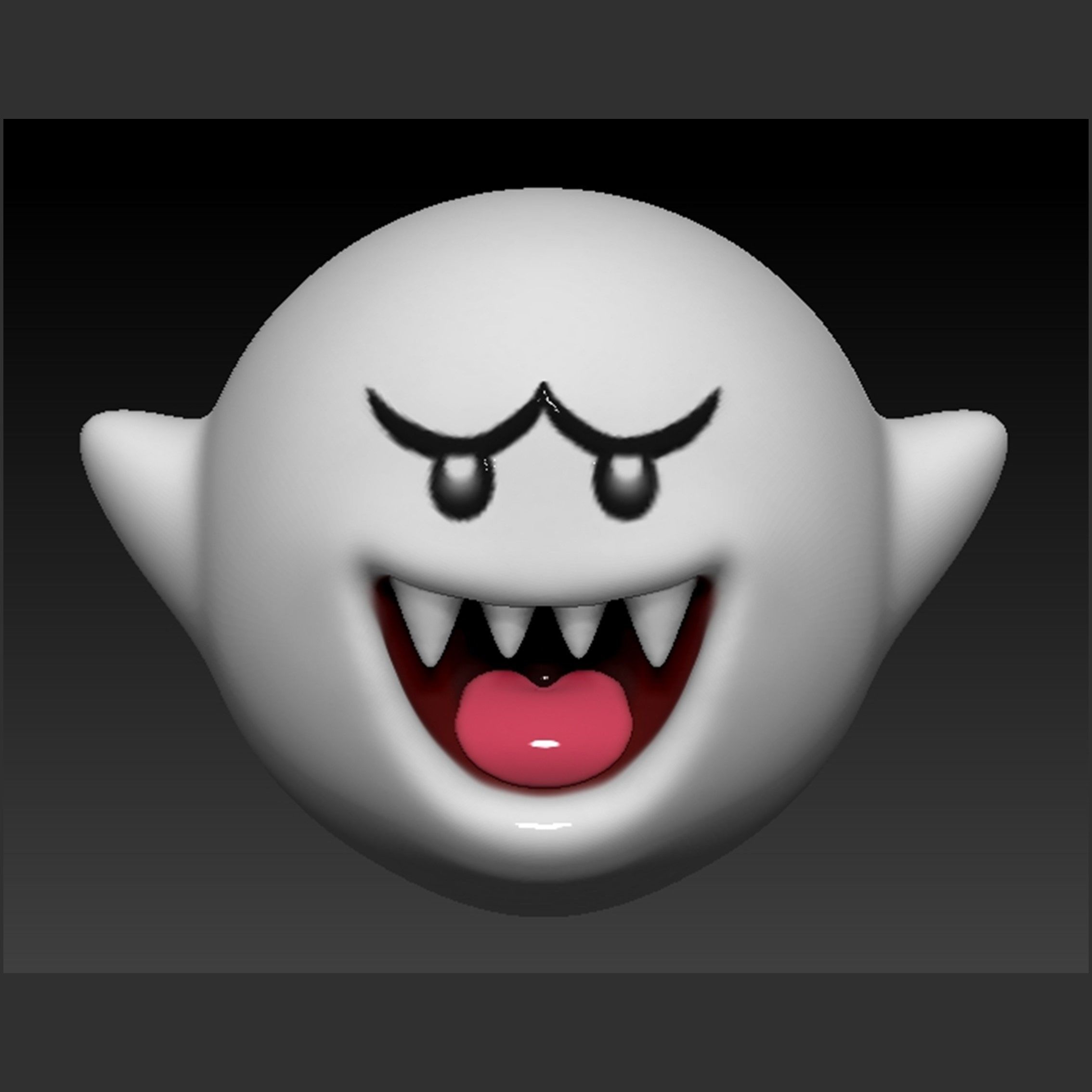 Boo Ghost Mario 3D model 3D printable | CGTrader