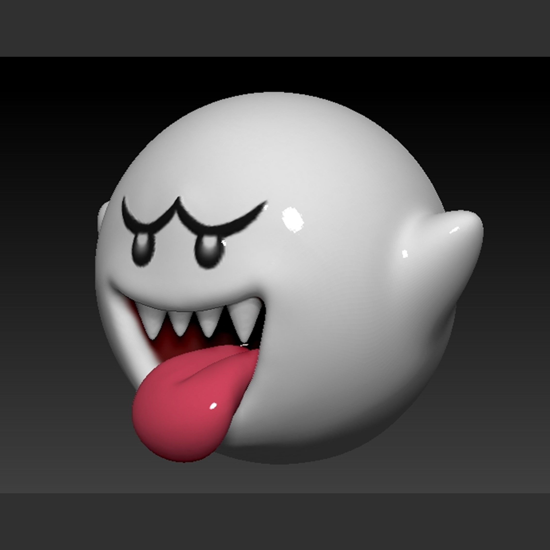 Boo Ghost Mario 3D model 3D printable | CGTrader