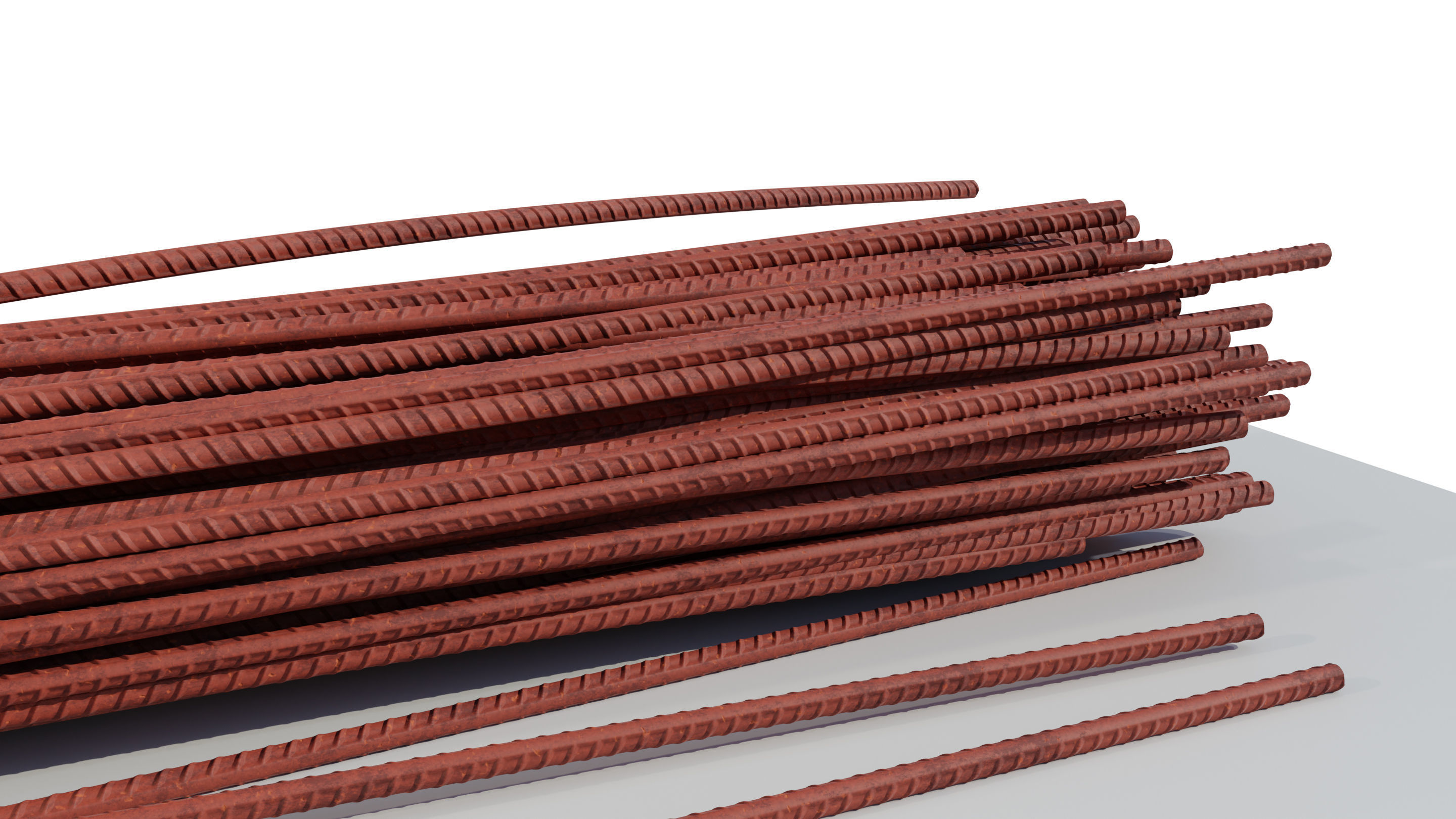 Rusty Concrete Reinforcing Bar 3D model | CGTrader