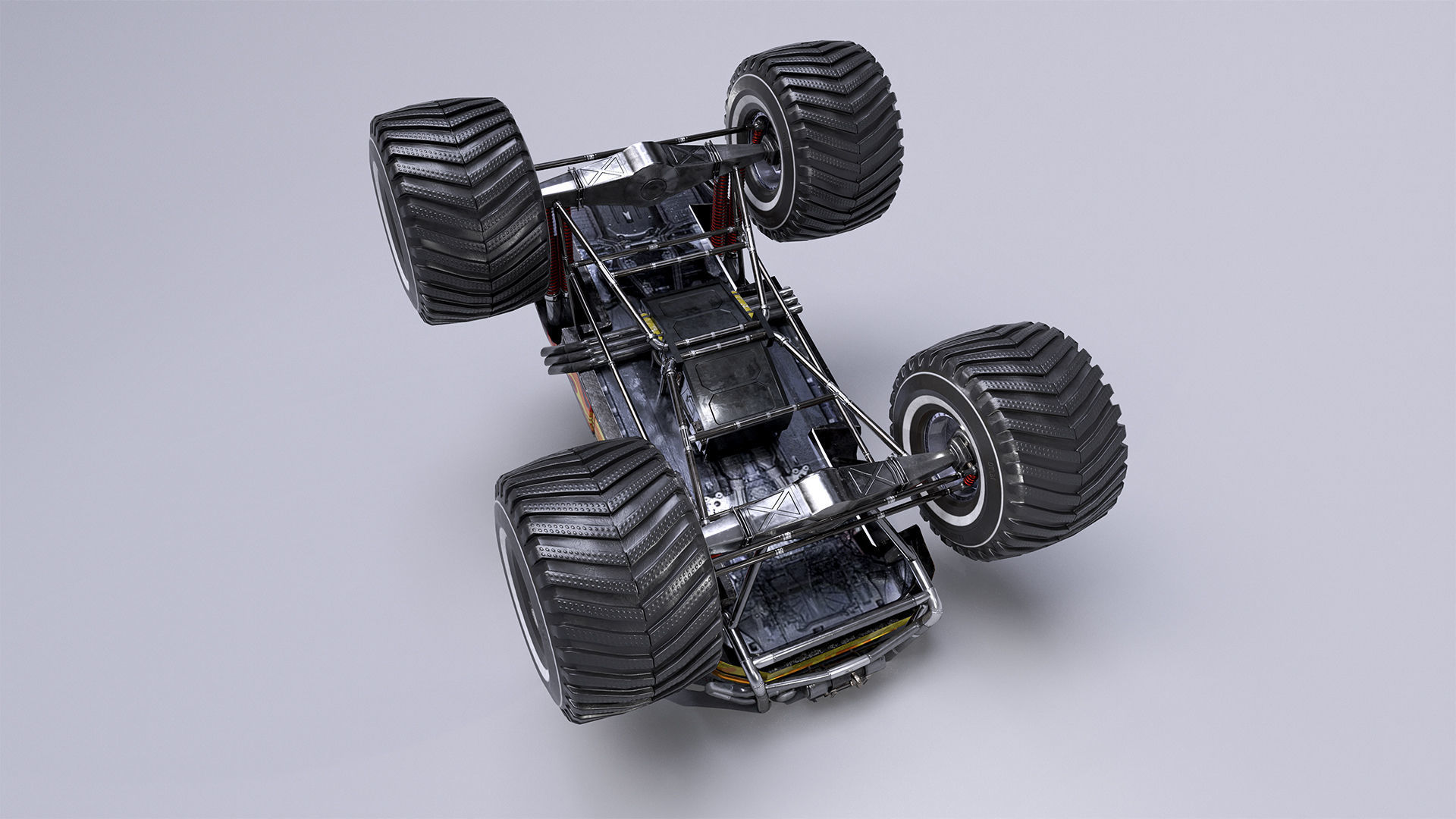 3D model Monster Truck Full Rig Unity and Unreal Engine 4 VR / AR / low ...