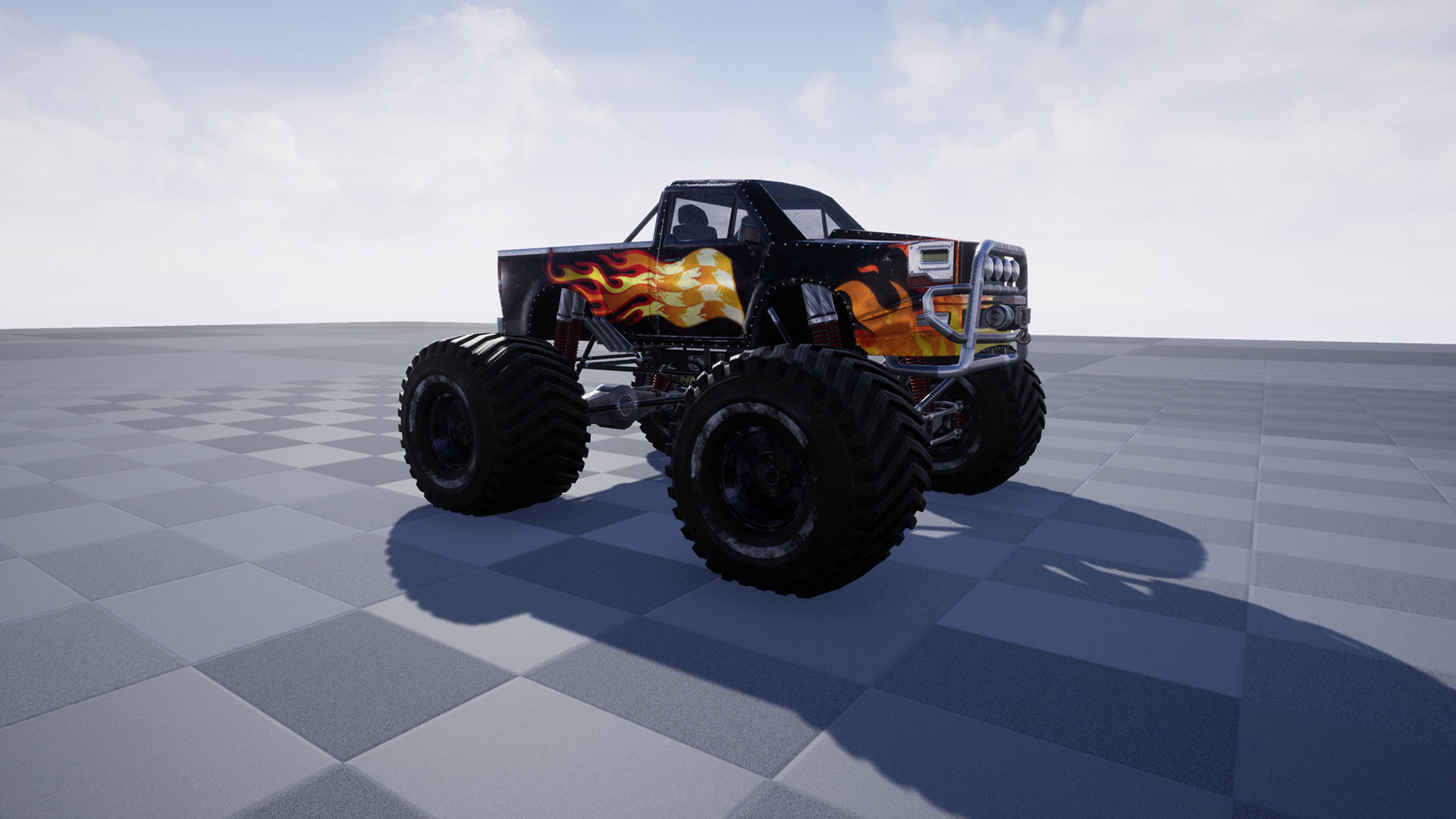 3D model Monster Truck Full Rig Unity and Unreal Engine 4 VR / AR / low ...