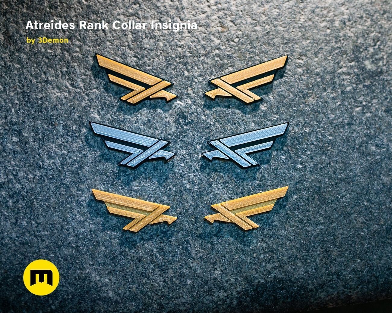 Atreides Rank Collar Insignia free 3D model 3D printable | CGTrader