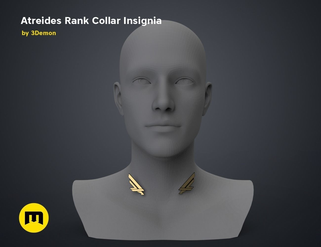 Atreides Rank Collar Insignia free 3D model 3D printable | CGTrader