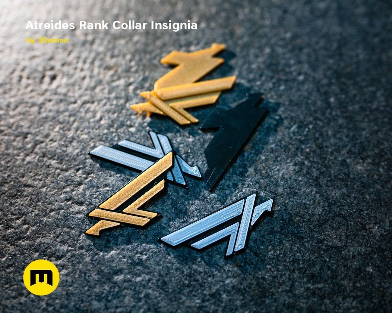 Atreides Rank Collar Insignia free 3D model 3D printable | CGTrader