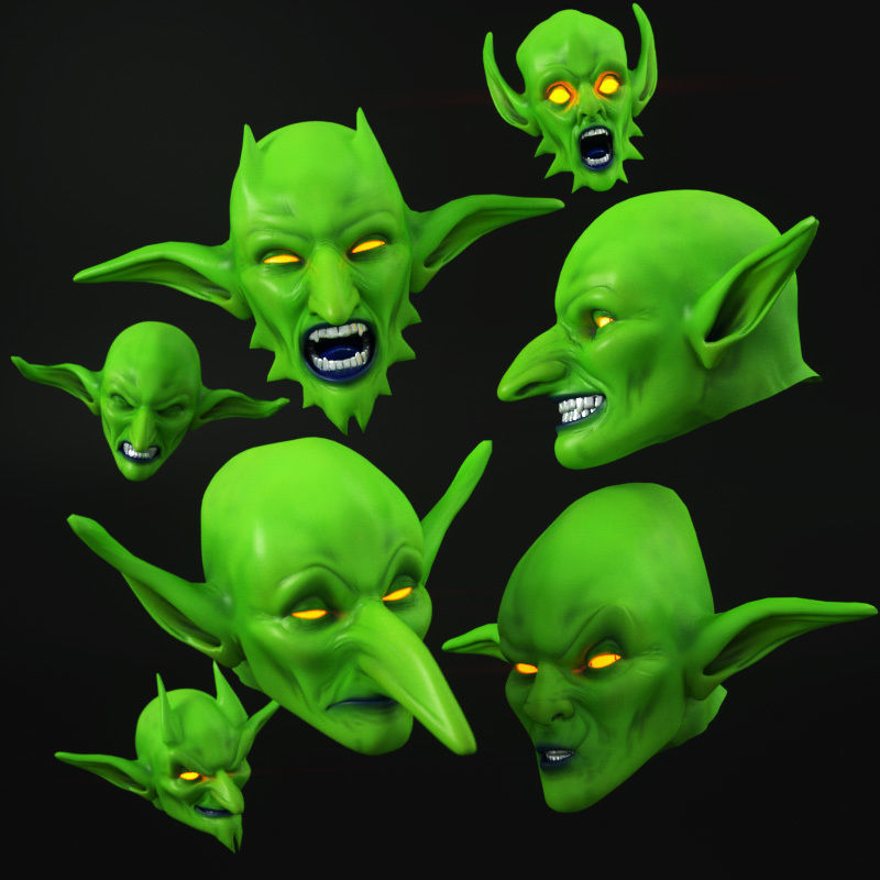 Green Imp 3D model rigged | CGTrader