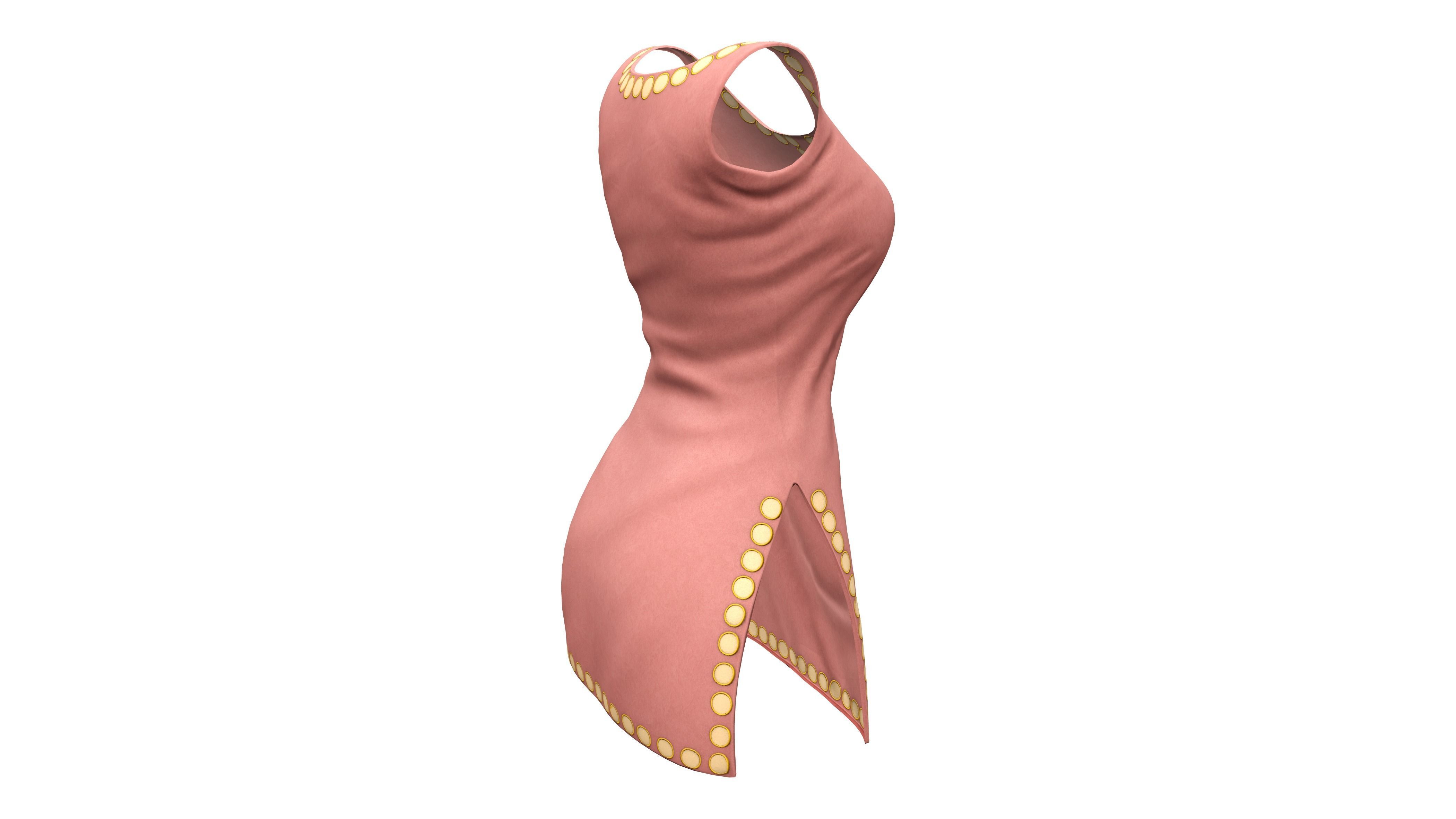 3D model Traditional Indian Clothing Salwar Kameez Top VR / AR / low ...