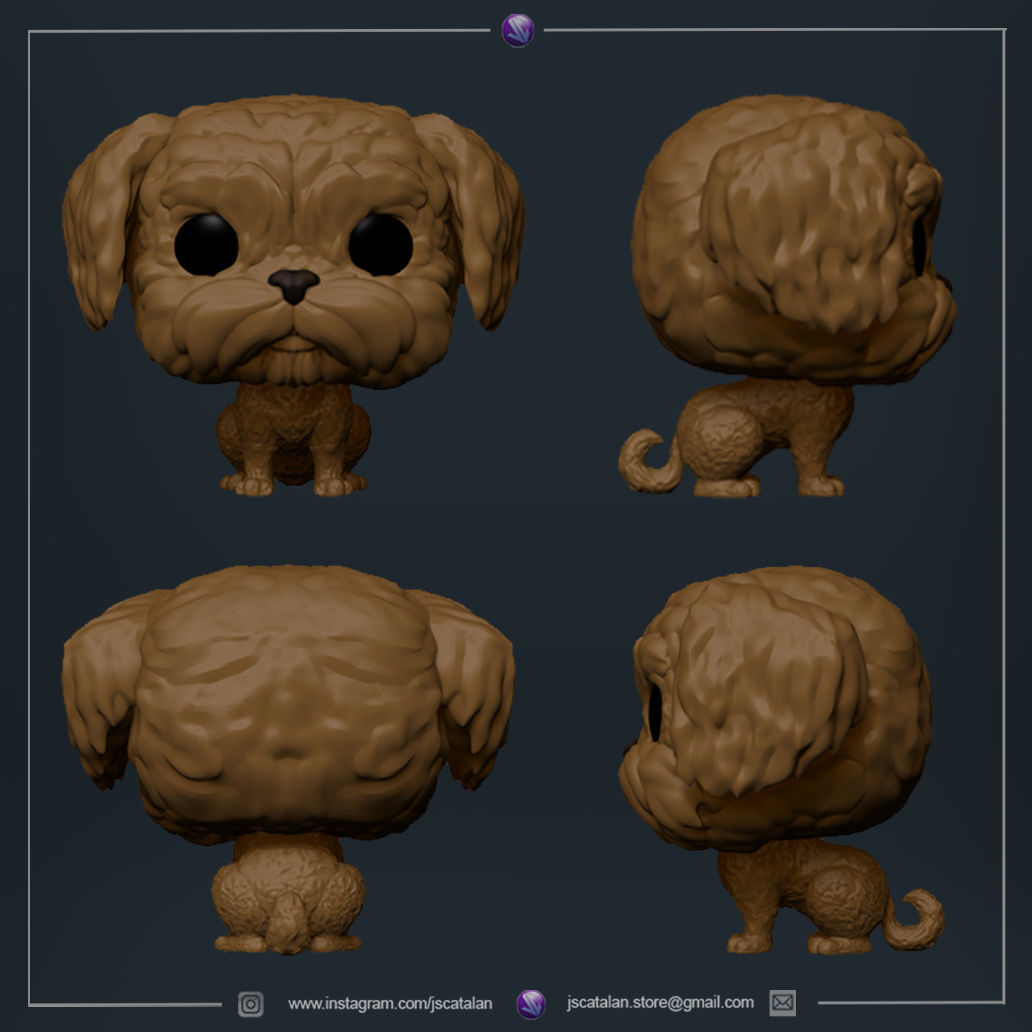 Funko Pop Dog V5 3D model 3D printable | CGTrader