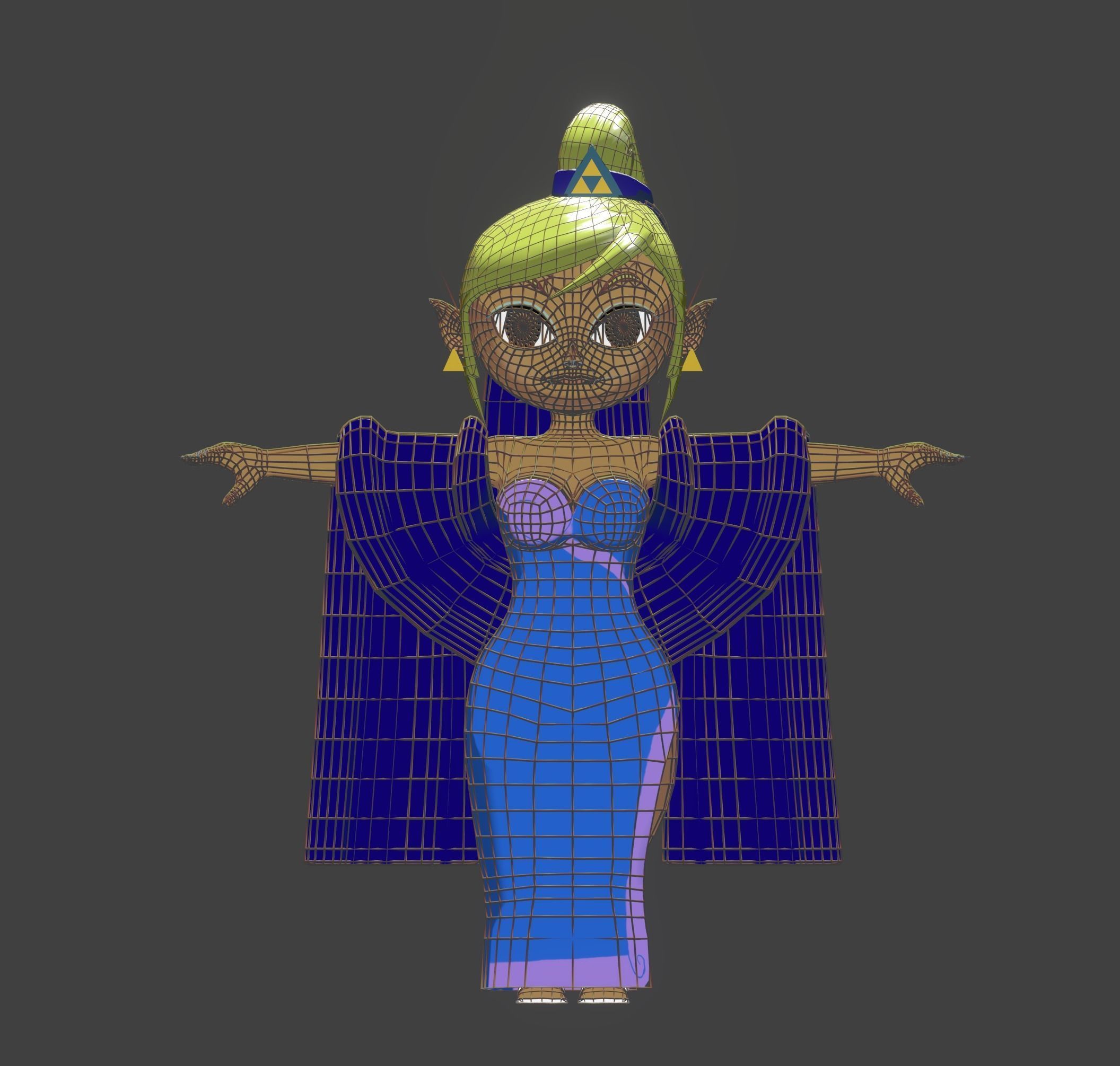 3D model Queen Tetra Zelda VR / AR / low-poly | CGTrader