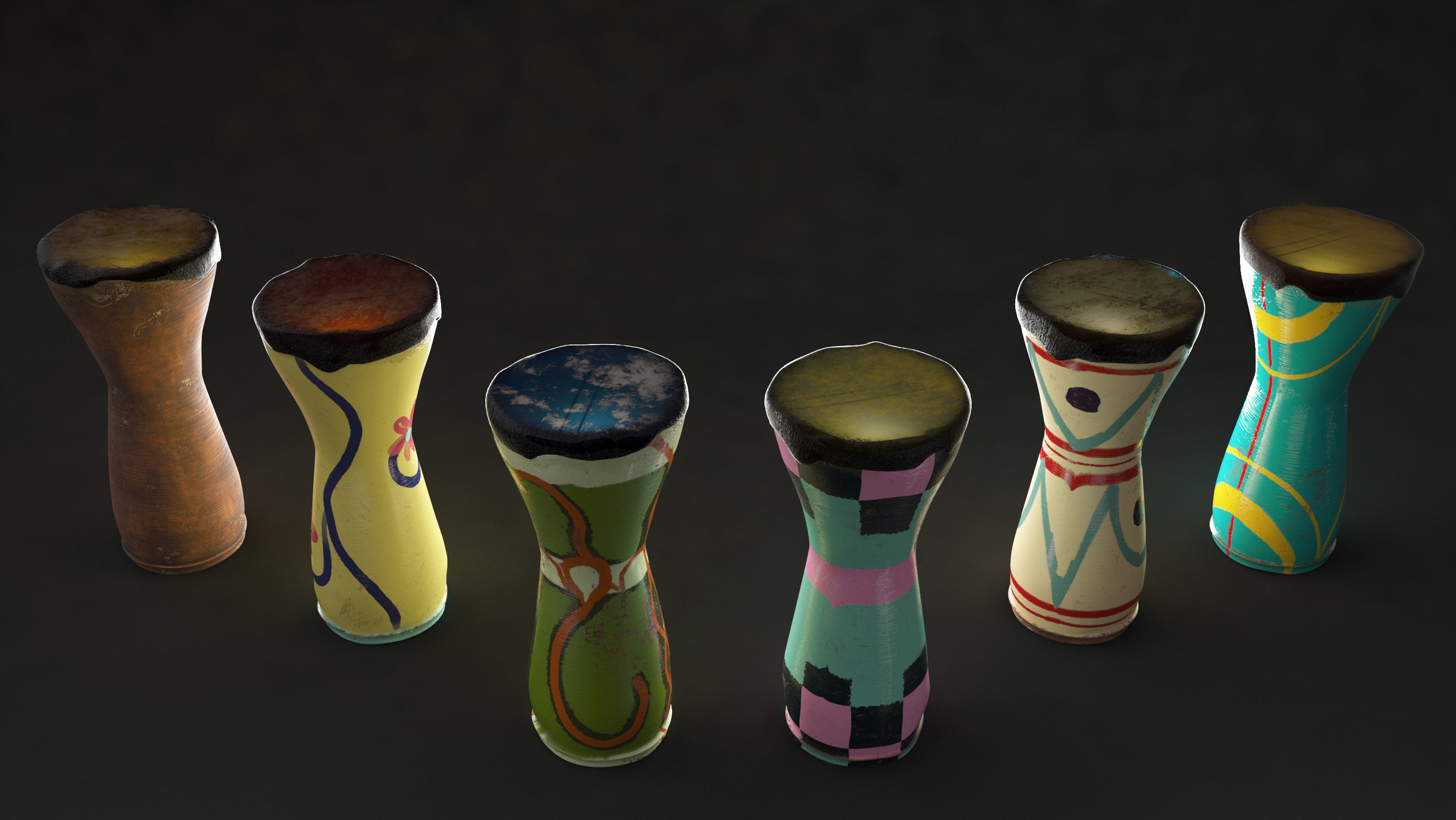 3D model Taarija traditional moroccan drum VR / AR / low-poly | CGTrader