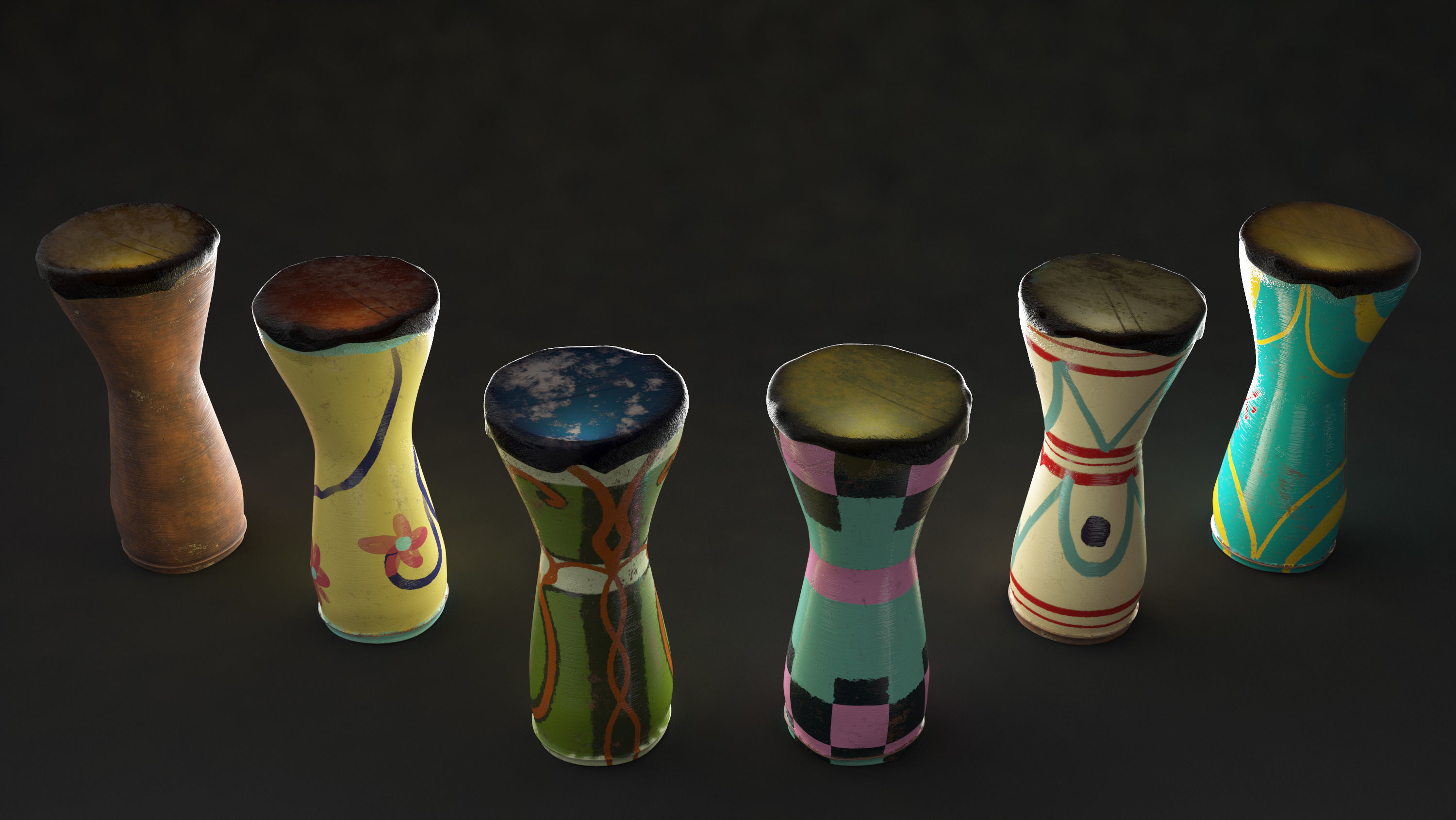 3D model Taarija traditional moroccan drum VR / AR / low-poly | CGTrader