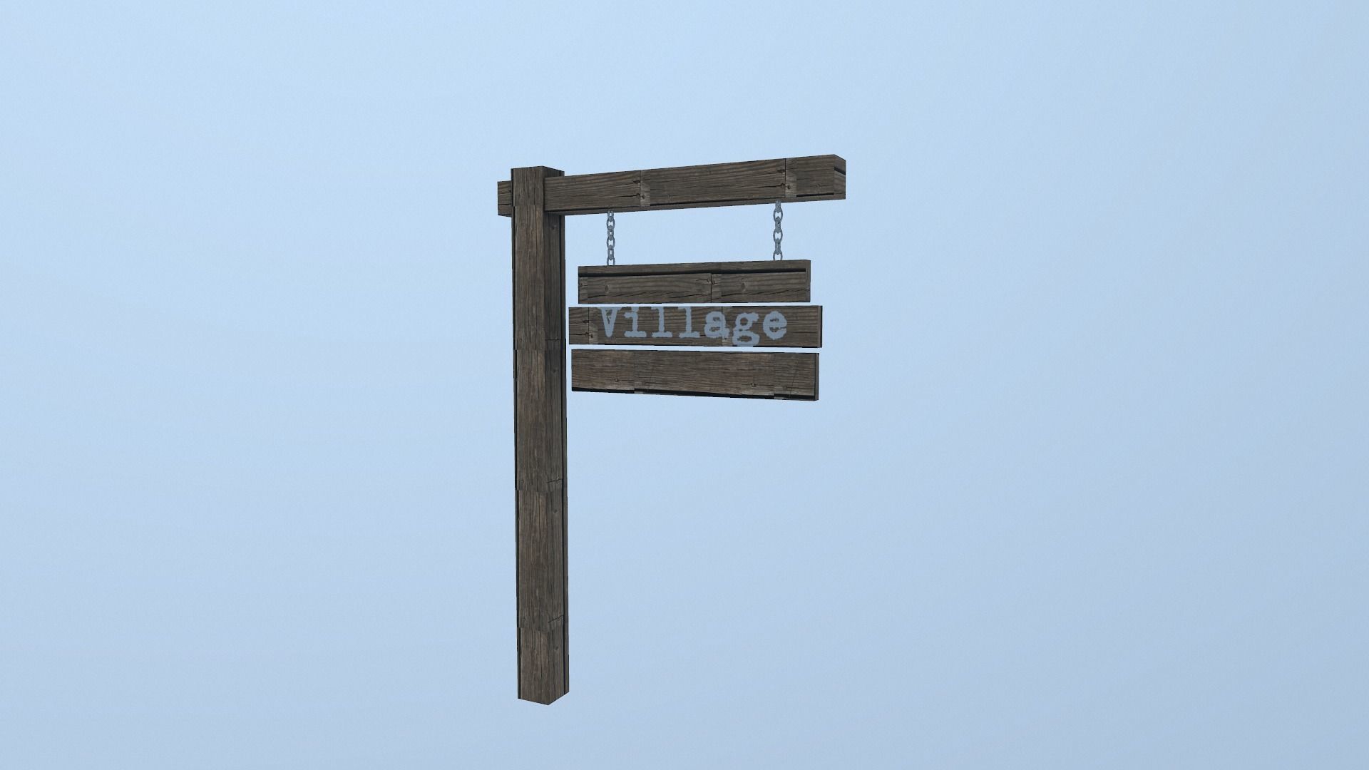 Village Sign free VR / AR / low-poly 3D model | CGTrader