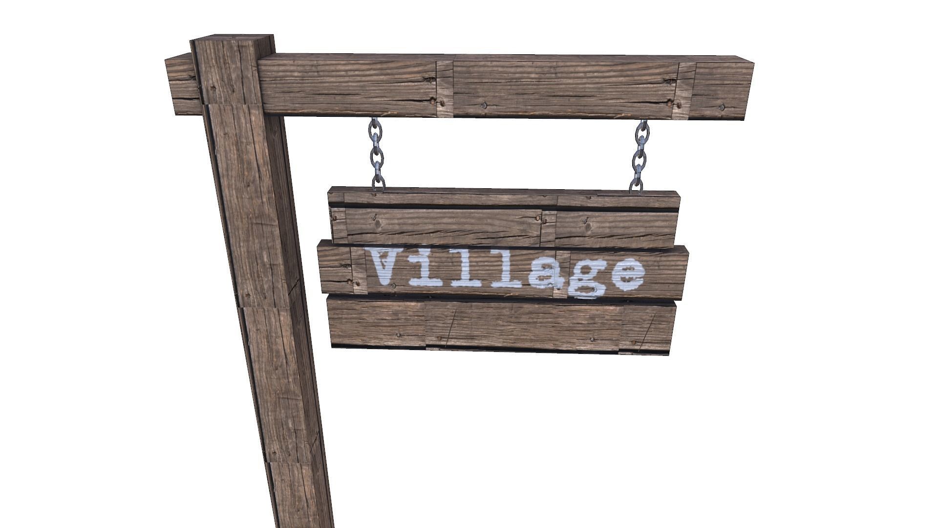 Village Sign free VR / AR / low-poly 3D model | CGTrader