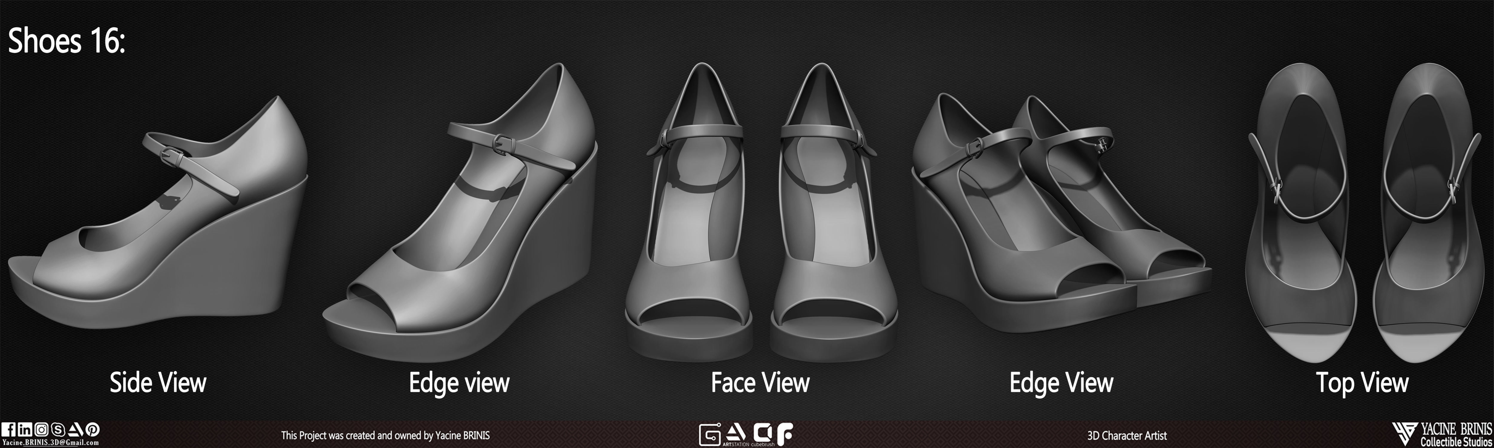 3D model Pack of 20 Shoes Volume 03 VR / AR / low-poly | CGTrader