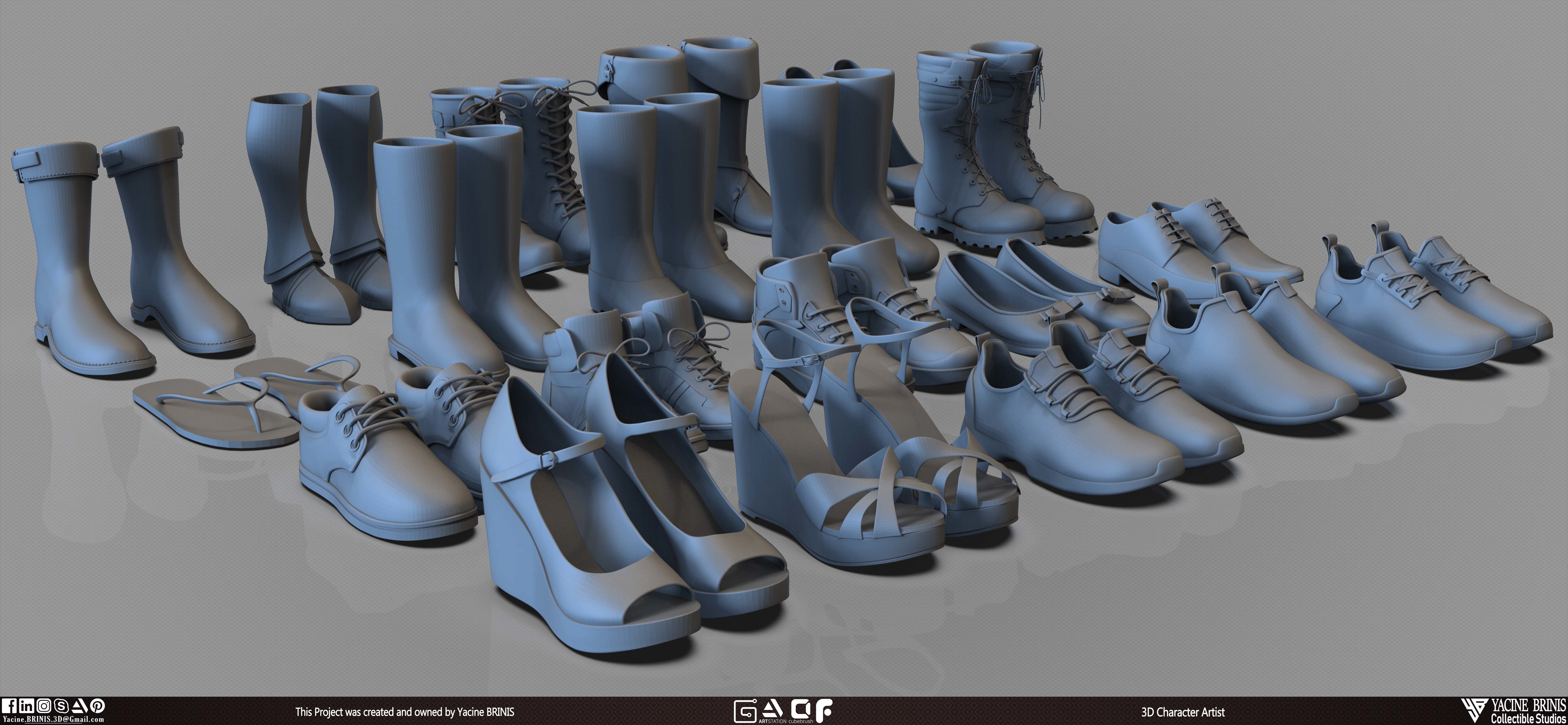 3D model Pack of 20 Shoes Volume 03 VR / AR / low-poly | CGTrader