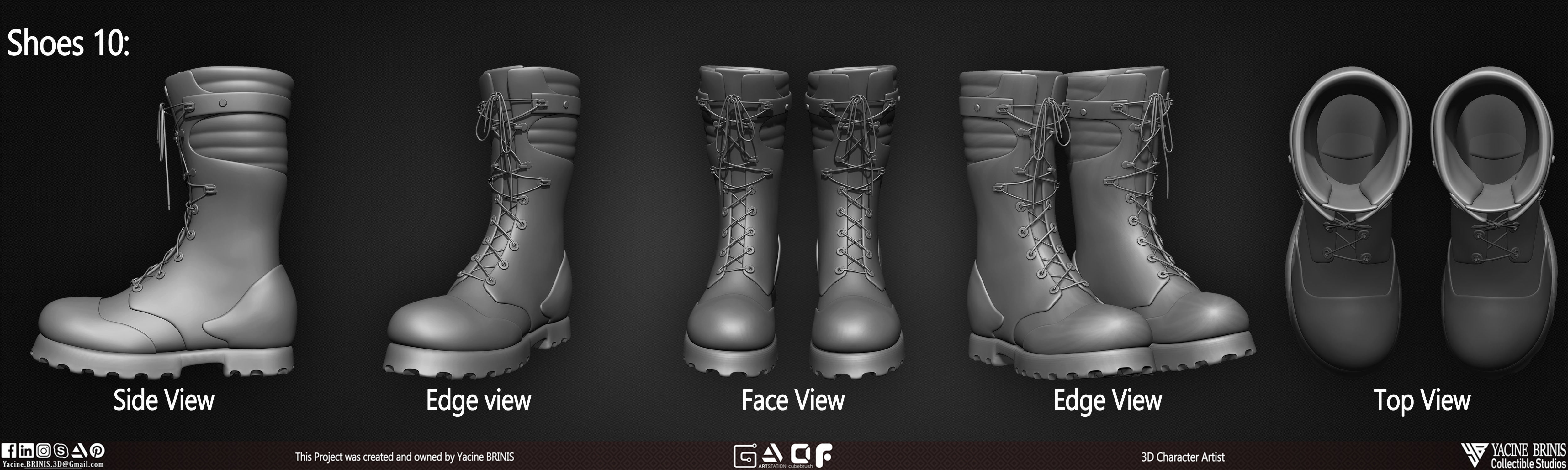 3D model Pack of 20 Shoes Volume 03 VR / AR / low-poly | CGTrader
