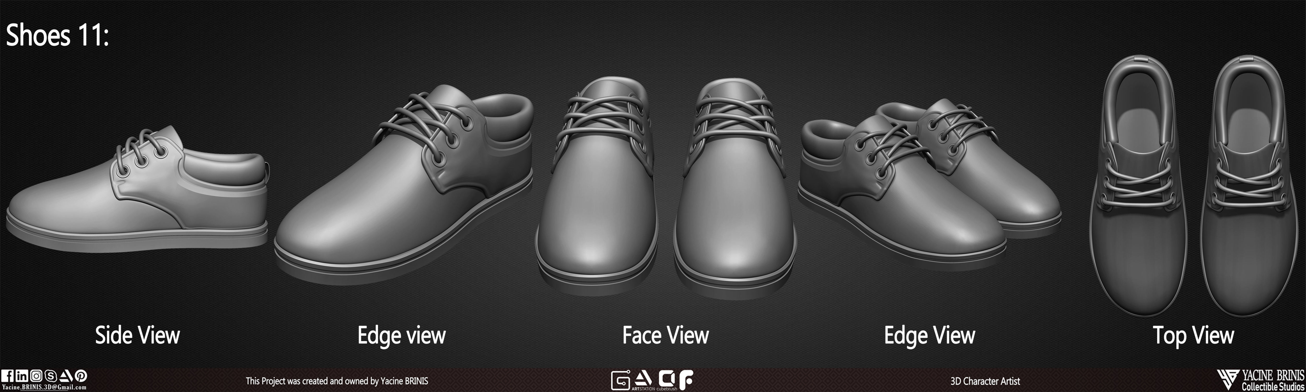 3D model Pack of 20 Shoes Volume 03 VR / AR / low-poly | CGTrader